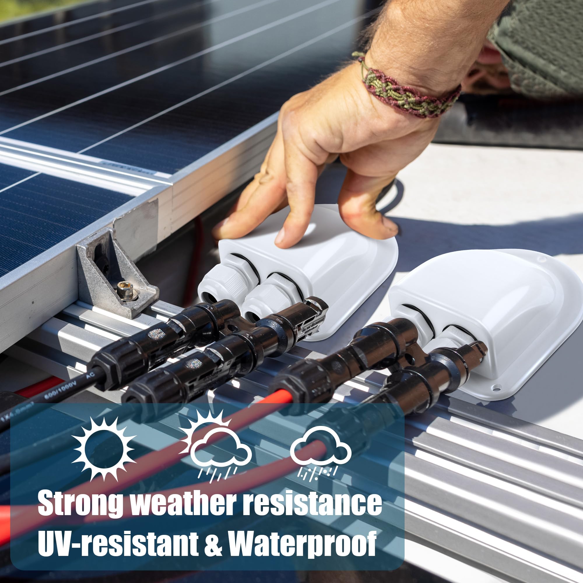 Snapklik.com : Enhon 2 Pack Solar Cable Entry Gland, Weather Resistant ...