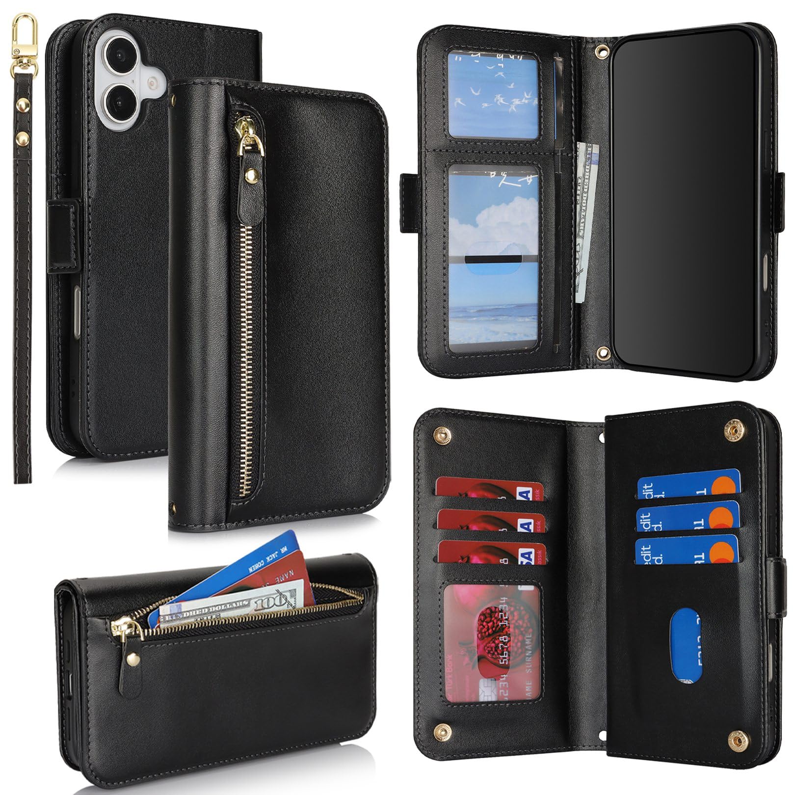 Amazon.com: Jaorty for iPhone 16 Plus Phone Case with RFID Blocking ...