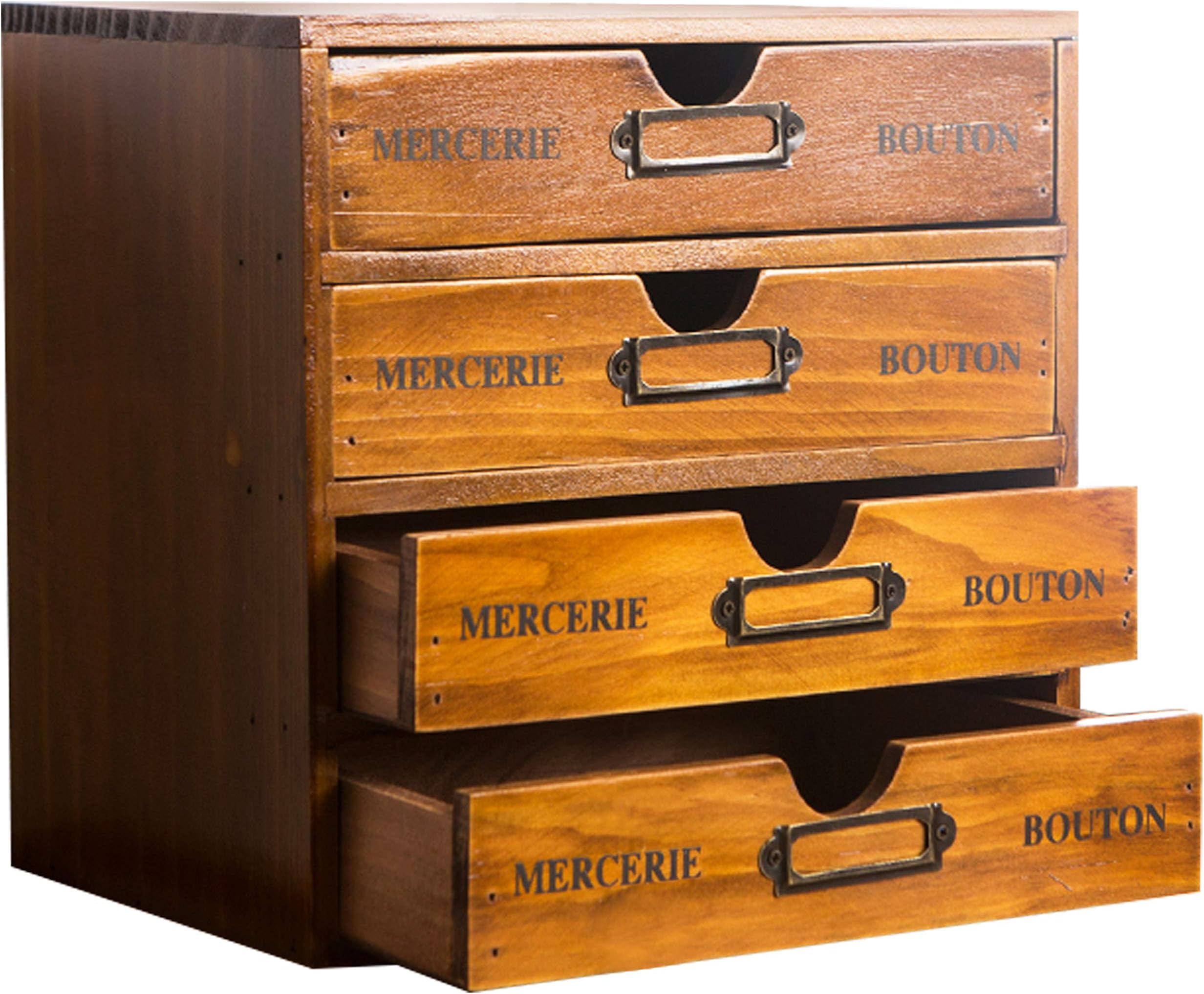 Amazon.com: 16-Drawer Wooden Storage Box (19.6”x6.89”x19.6”) VIntage ...