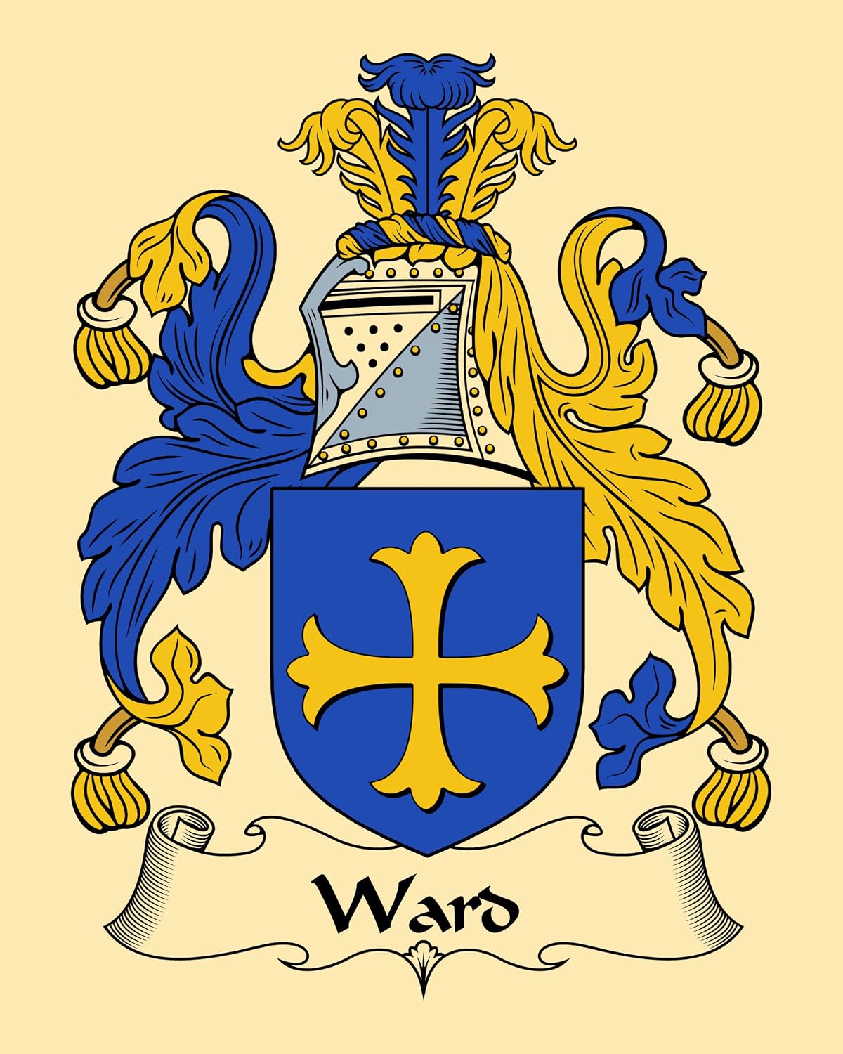 Amazon.com: Carpe Diem Designs Ward Coat of Arms/Ward Family Crest 8X10 ...