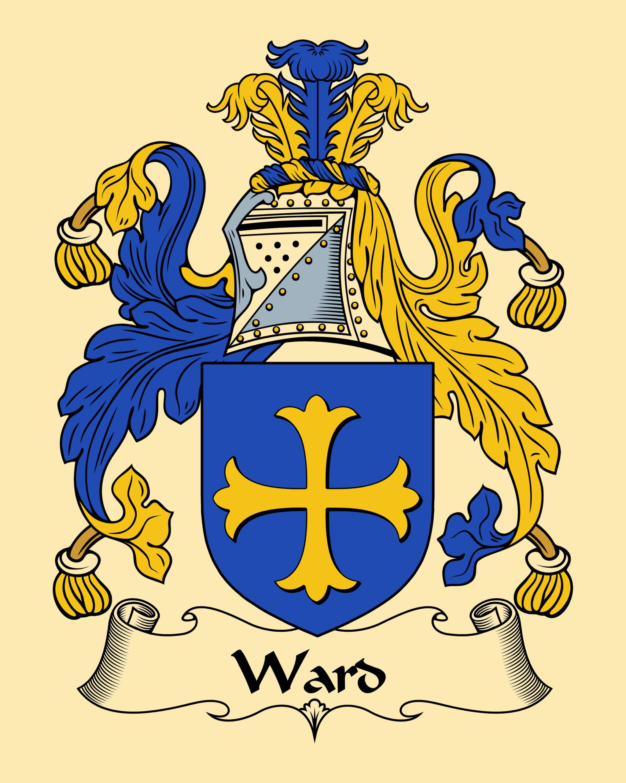 Ward Family Crest Tattoos Ward Coat Of Arms Etsy UK