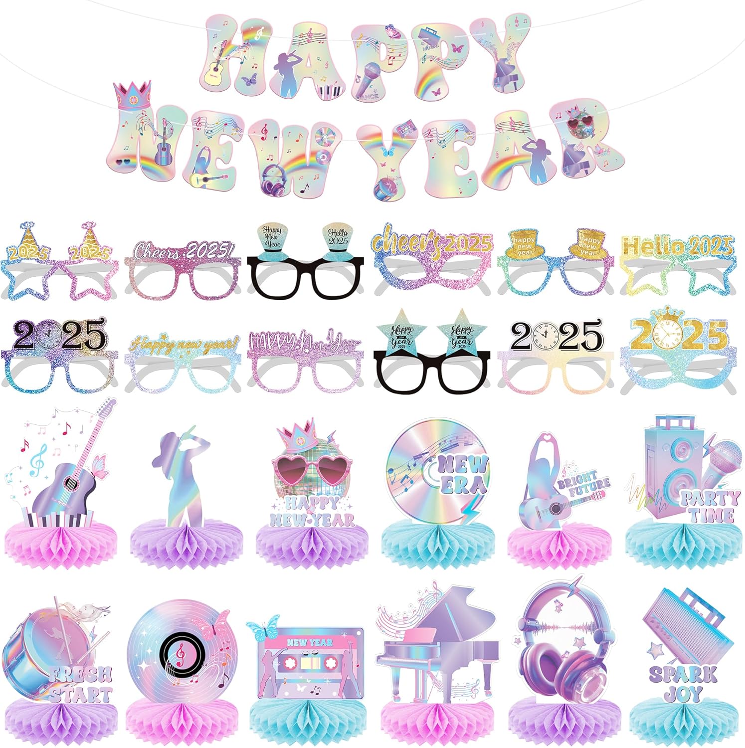 Amazon.com: KatchOn, New Years Centerpieces for Tables - Pack of 12 ...