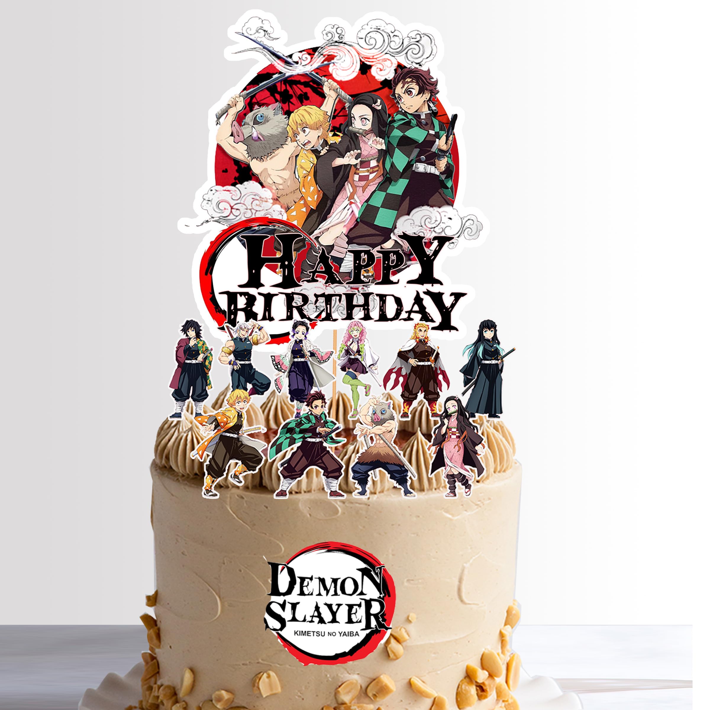 Buy GénericDemon Slayer Themed Cake Topper Decoration Genya Shinazugawa ...