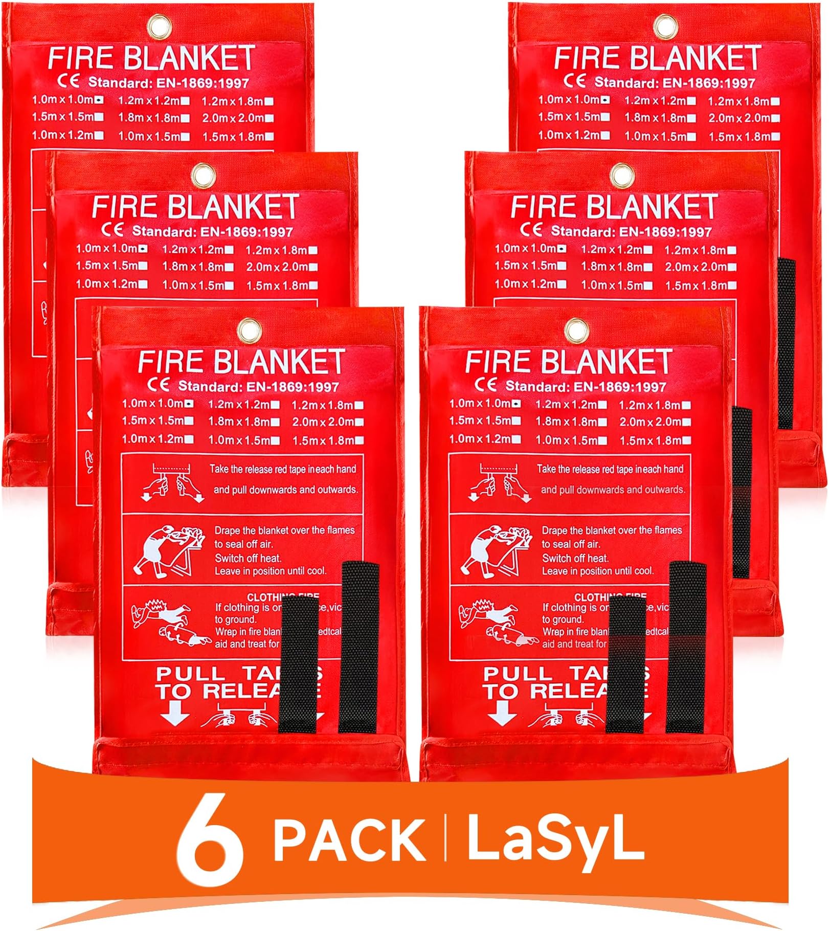 Amazon.com: AI FORCE Fire Suppression Blanket – 2 Packs with Gloves and ...
