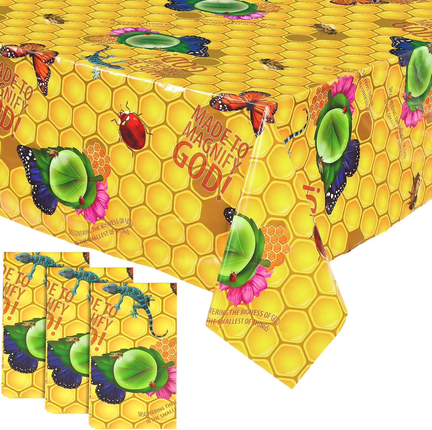 Amazon.com: Oudain 3 Pack VBS Tablecloths VBS Decorations Backdrop ...