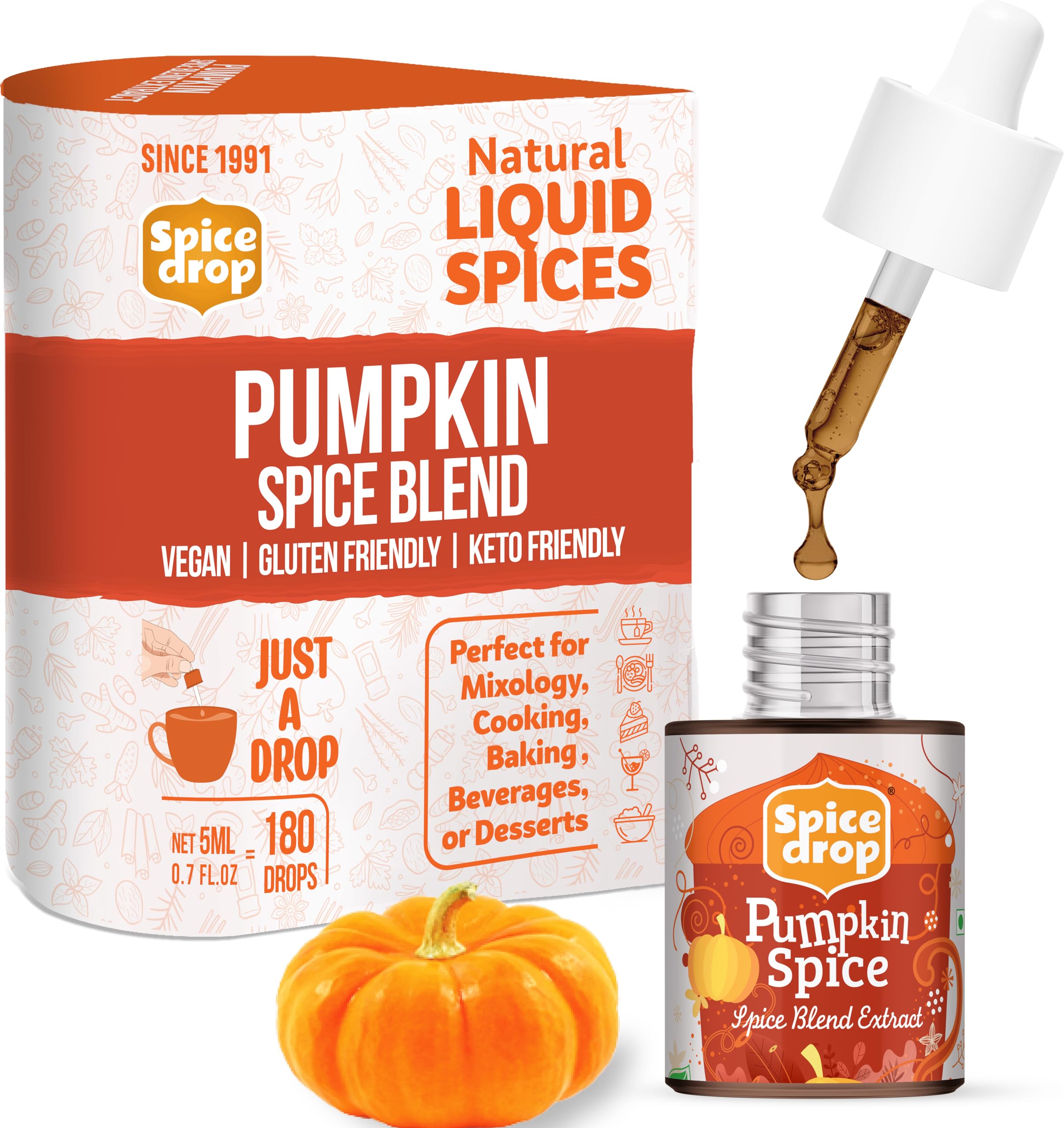 Amazon.com : Spice Drop Pumpkin Spice Extract - Up to 180 Drops Per ...