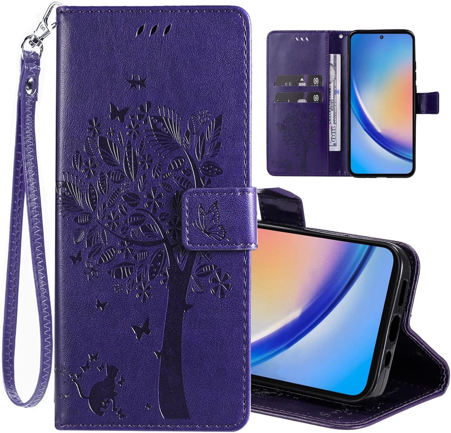 Amazon.com: PAOBIR for Galaxy A35 5G Phone Case Wallet,Women Flip Folio ...