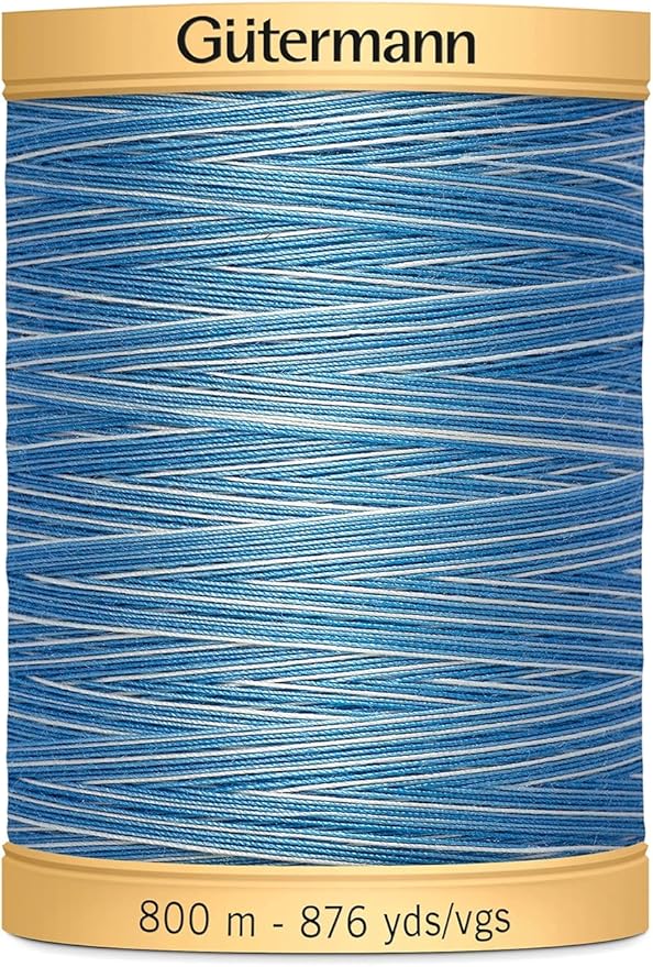 Amazon.com: Natural Cotton Thread Variegated 876 Yards-Blue Awakening