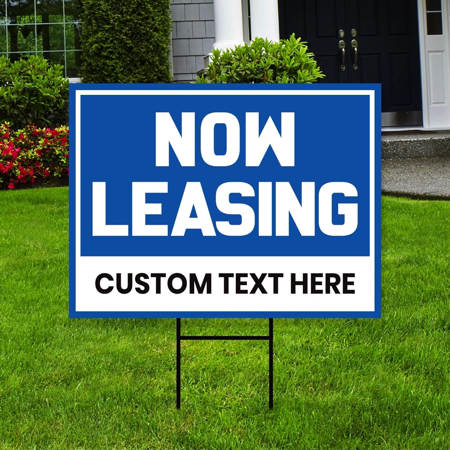 Amazon.com : Double Sided 24 x 18 Inches Now Leasing Yard Sign ...