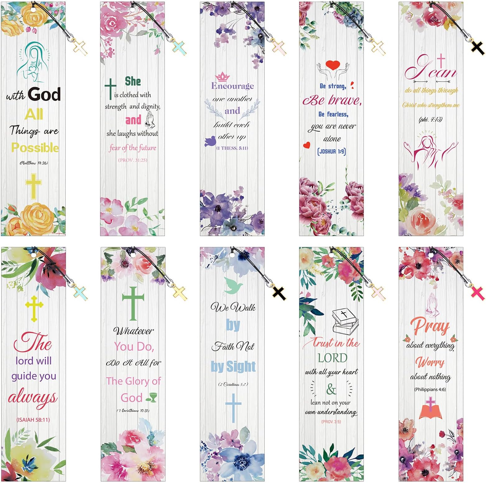 Amazon.com: 48 Piece Bible Verse Magnetic Bookmarks - Christian ...