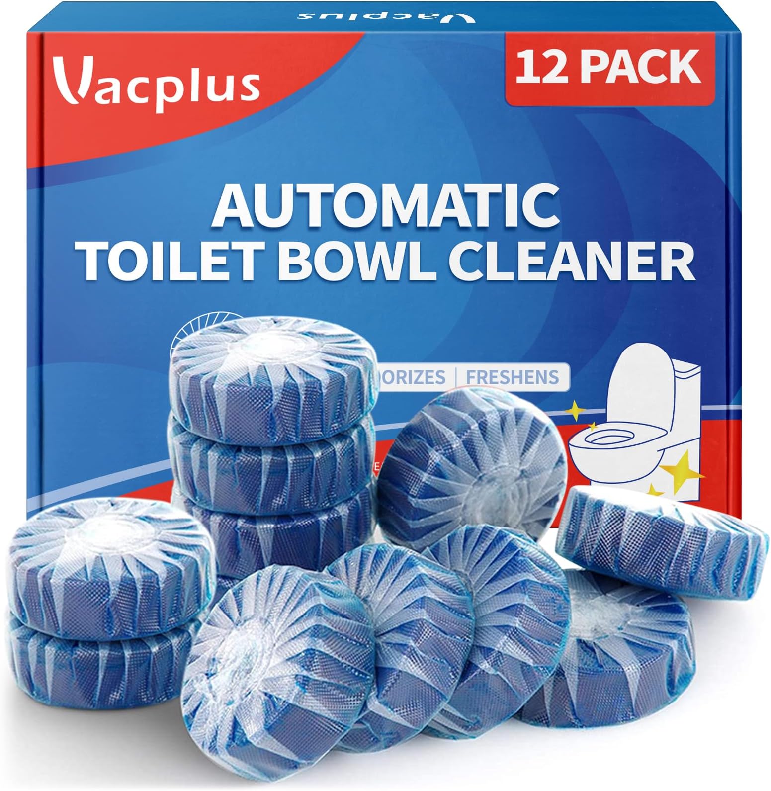 Amazon.com: Bowl Fresh Blue plus Bleach Automatic Toilet Bowl Cleaner ...