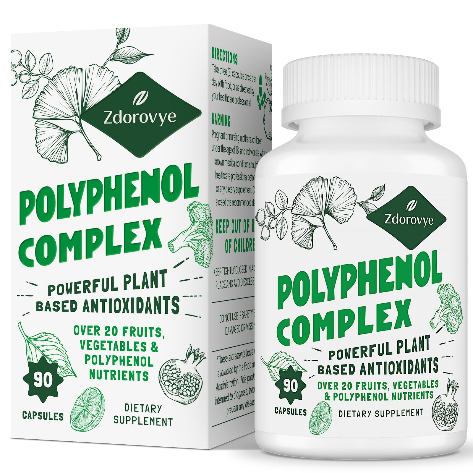 Amazon.com: 20-in-1 Polyphenols Supplement Over 20 Fruits, Vegetables ...
