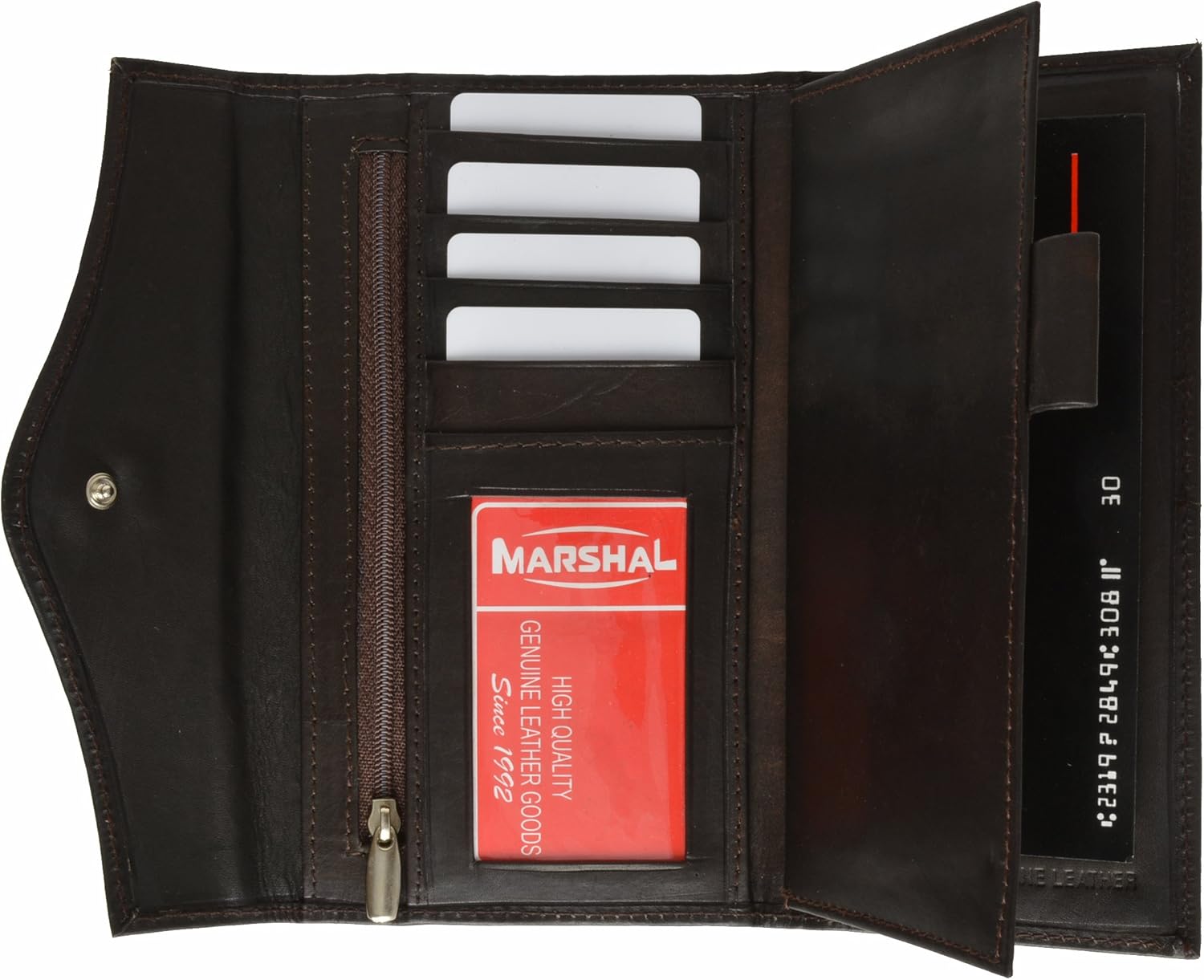 Amazon.com: Ladies ''checkbook'' style leather wallet style - 3575cf ...