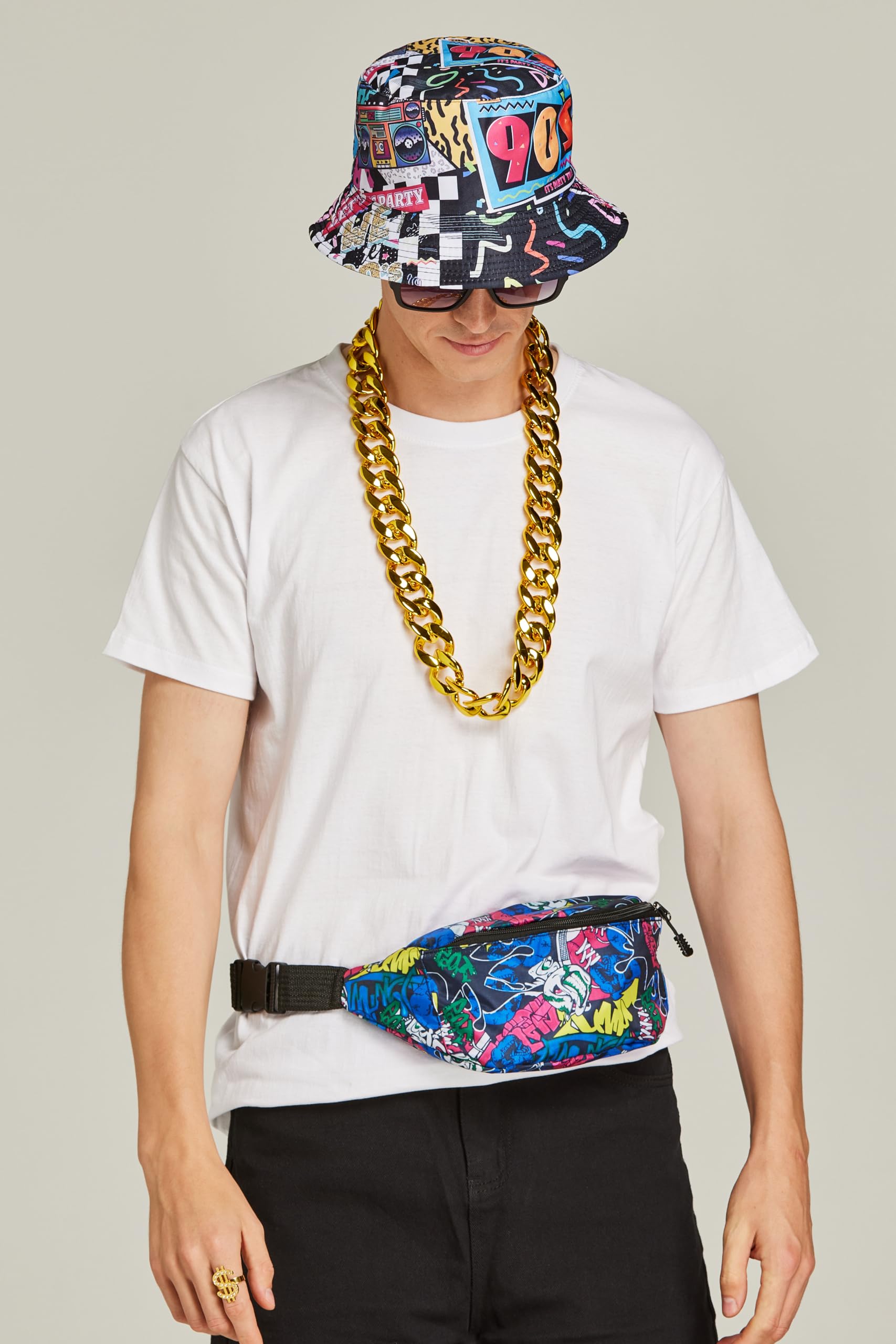 Snapklik.com : Gionforsy Hip Hop Costume Kit 80s 90s Outfits ...