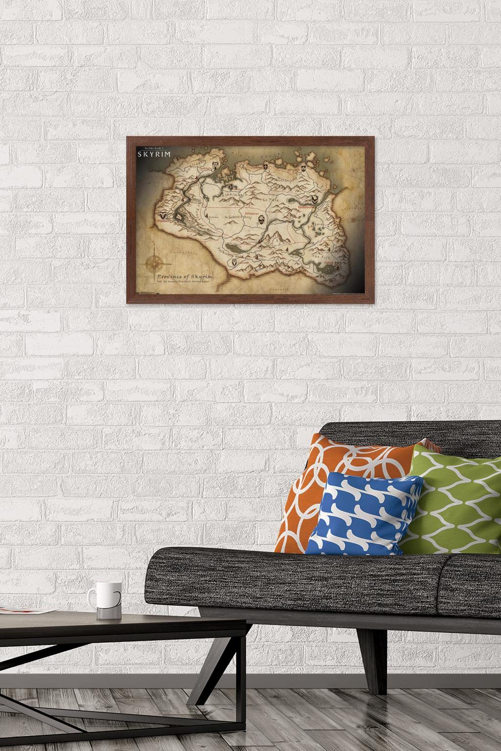 Skyrim Map Wallpaper V