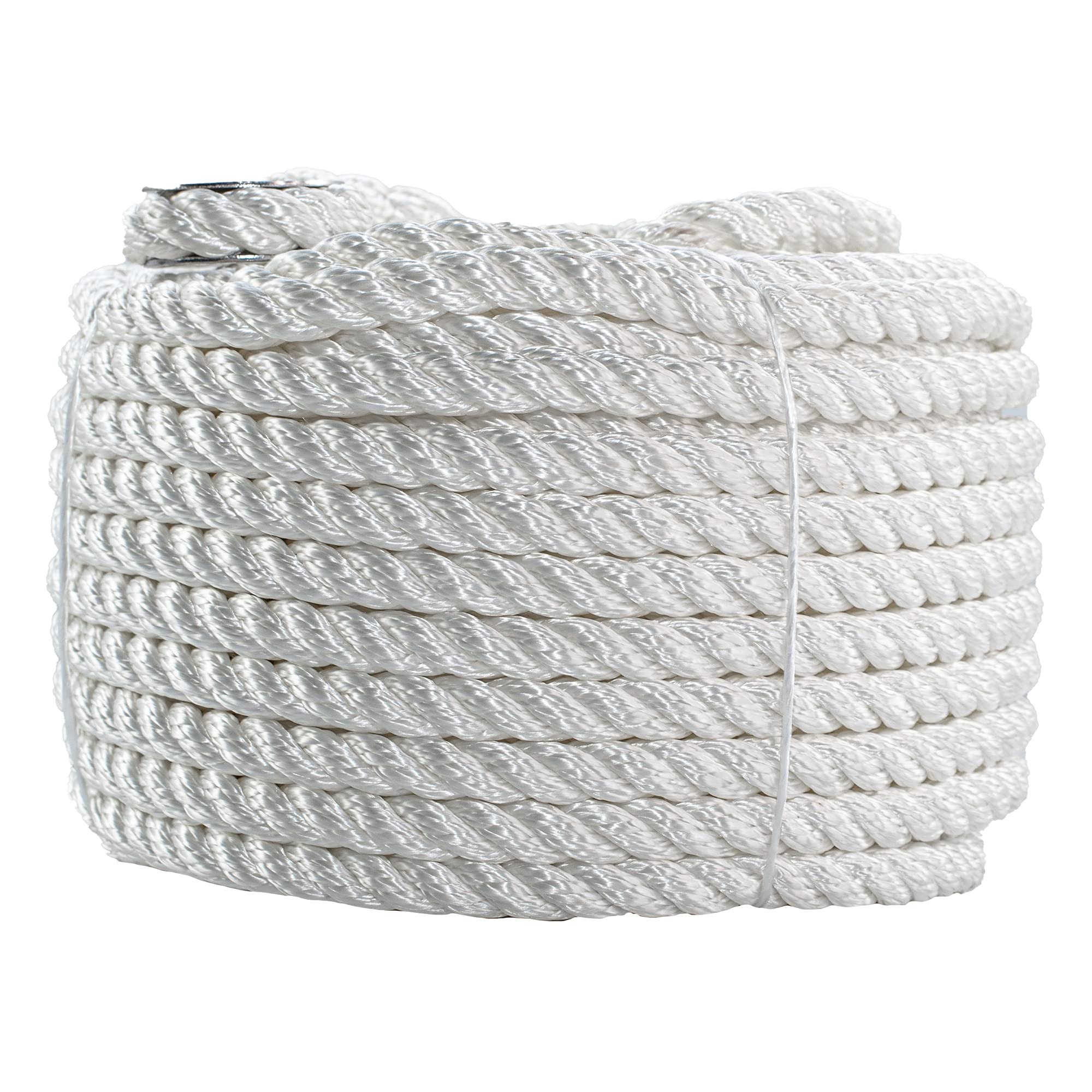 SGT KNOTS Twisted Nylon Anchor Rope - Heavy Duty 3 Strand Braided Line ...