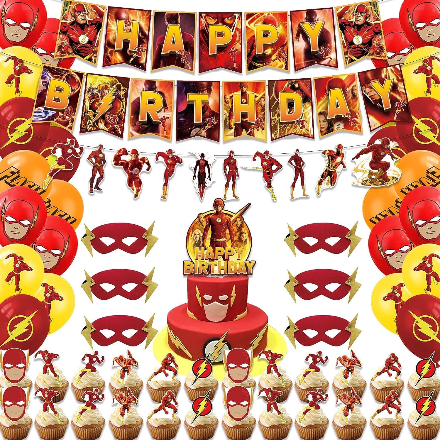 Amazon.com: 62Pcs Flash Party Supplies,Flash Party Decorations Include ...