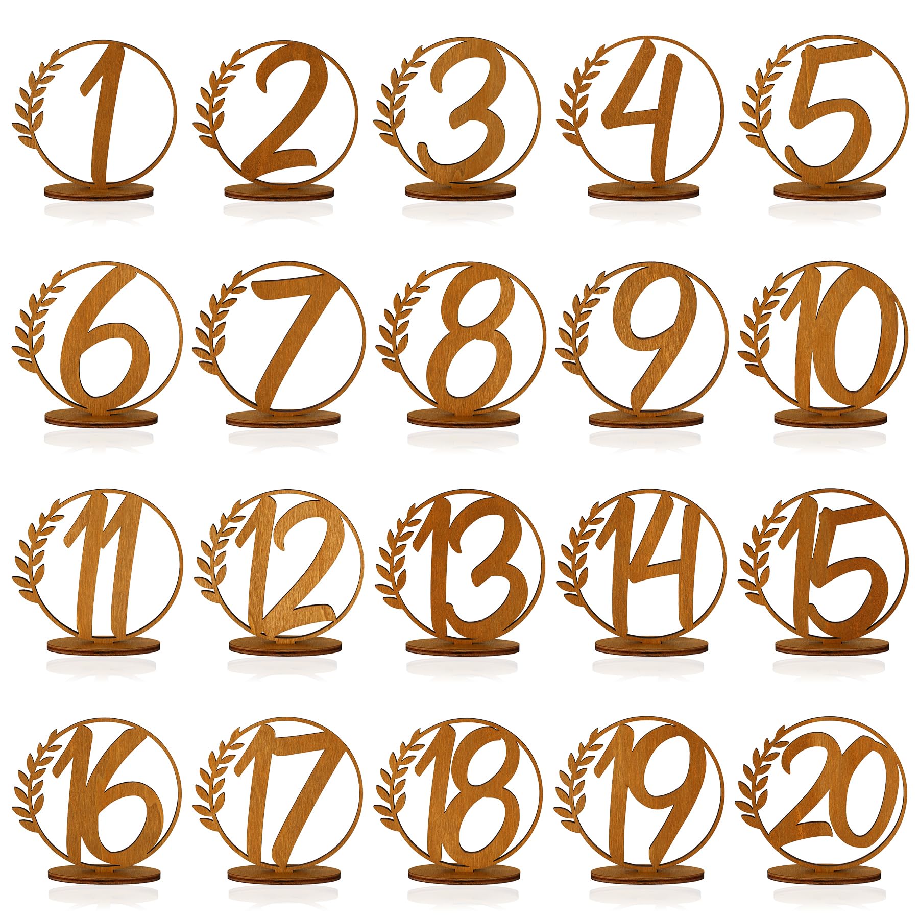 Amazon.com: Wooden Table Numbers - Wedding Table Numbers 1-20, Rustic ...