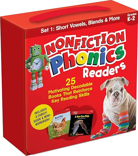Amazon.com: Nonfiction Phonics Readers SET 1: Short Vowels, Blends ...