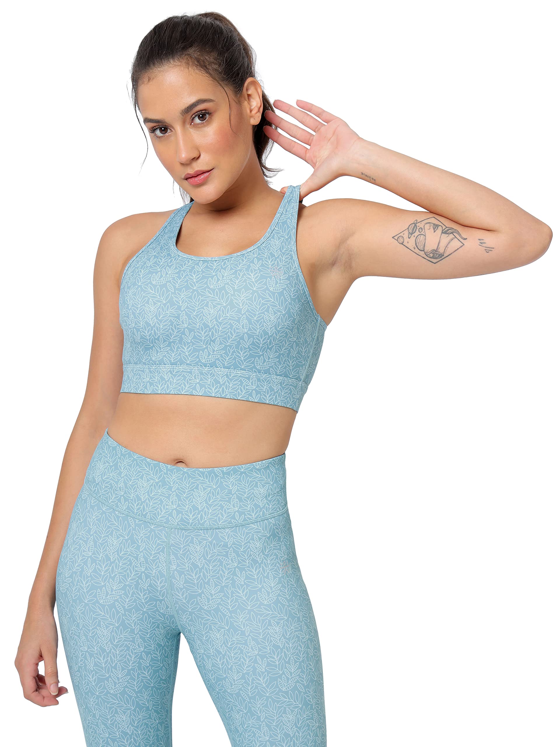 Buy CULTSPORT Medium Impact Printed Sports Bra | Full-Coverage | Front ...