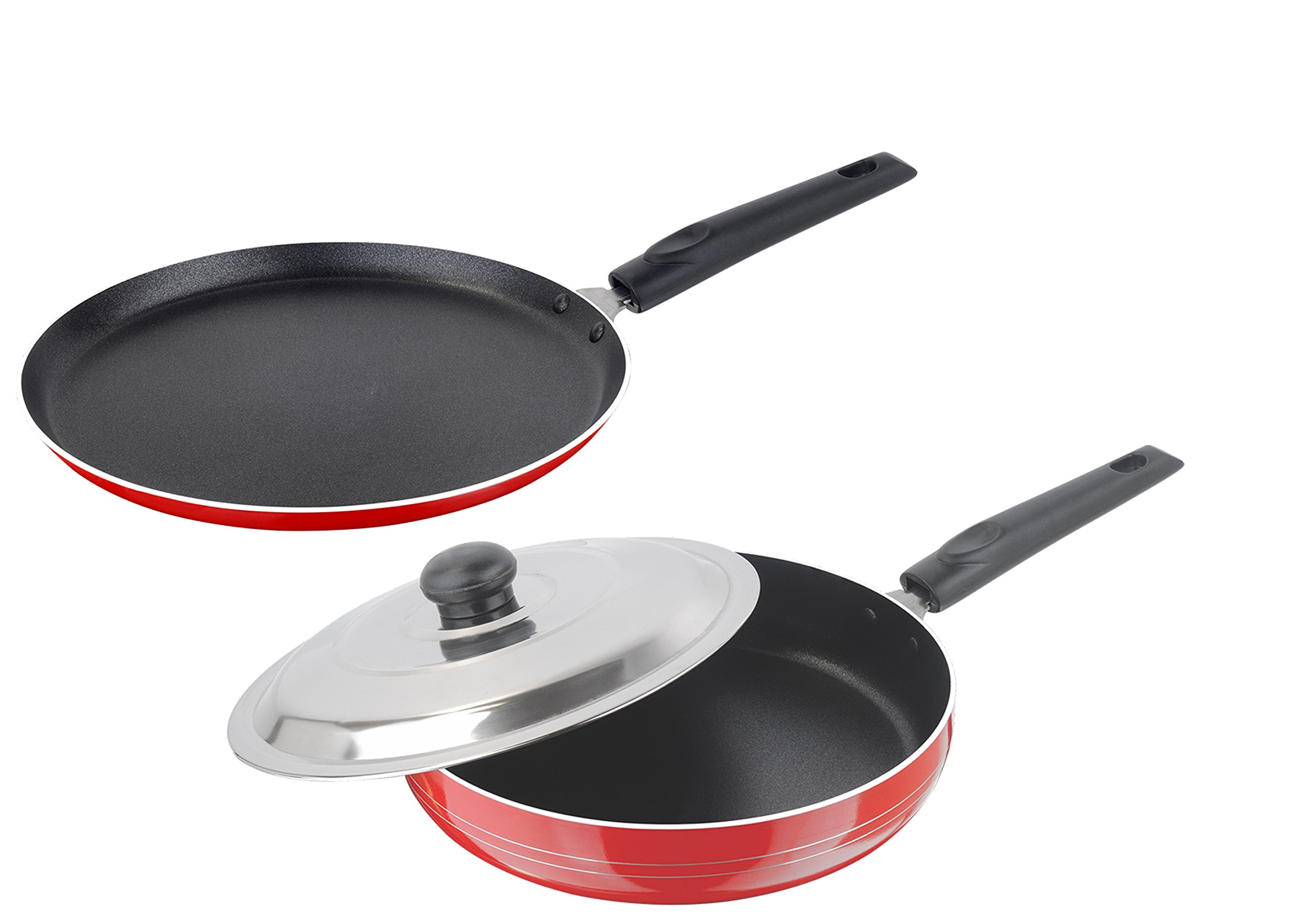 Buy NIRLON Kitchen Heavy Weight Nonstick Roti/Dosa Tawa and Fry Pan Set ...
