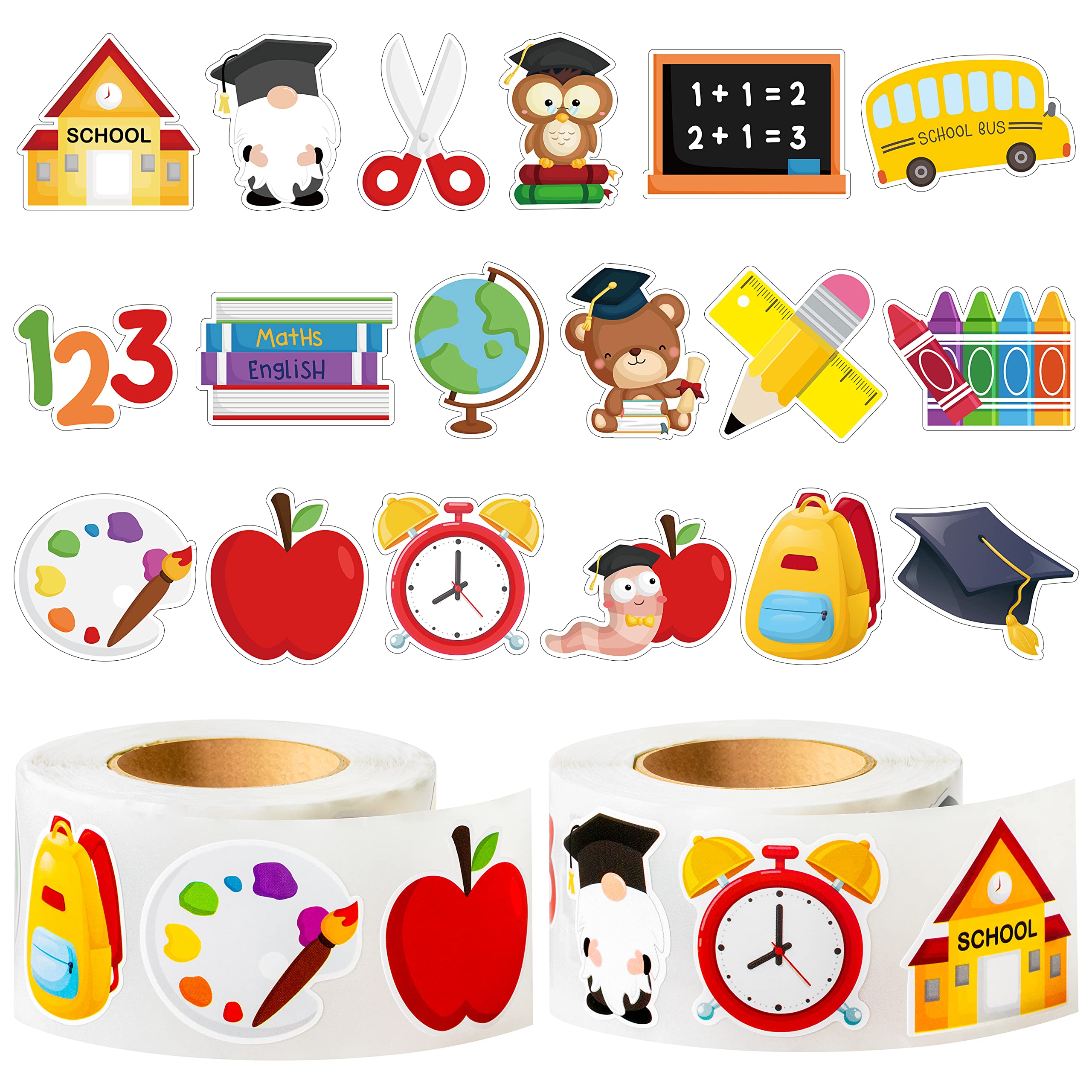 School Stickers 1 1/2" Cute Preschool Kindergarten Graduation Stickers ...