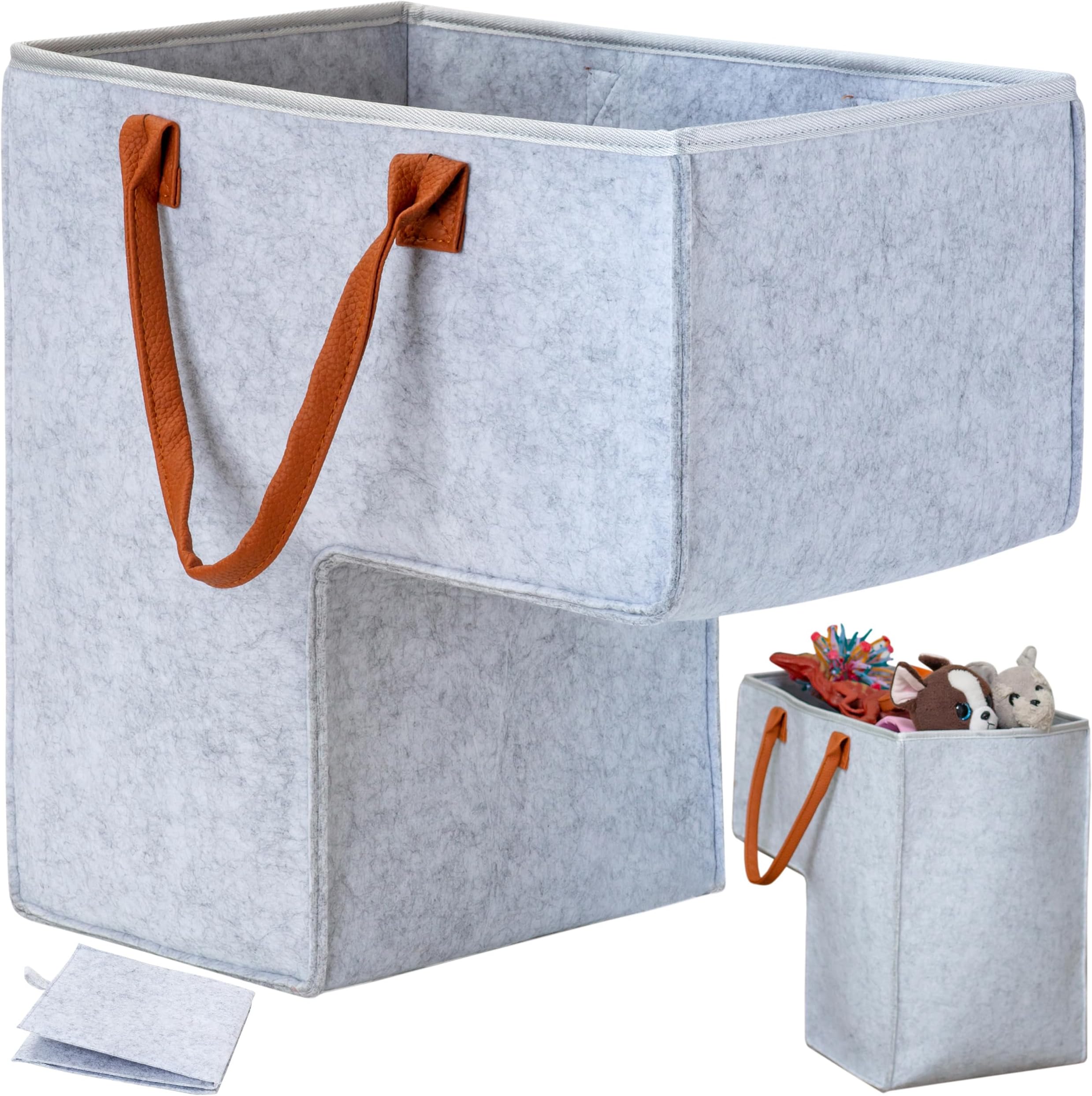 Amazon.com: Stair Step Basket with Handle - Foldable Stairway Storage ...