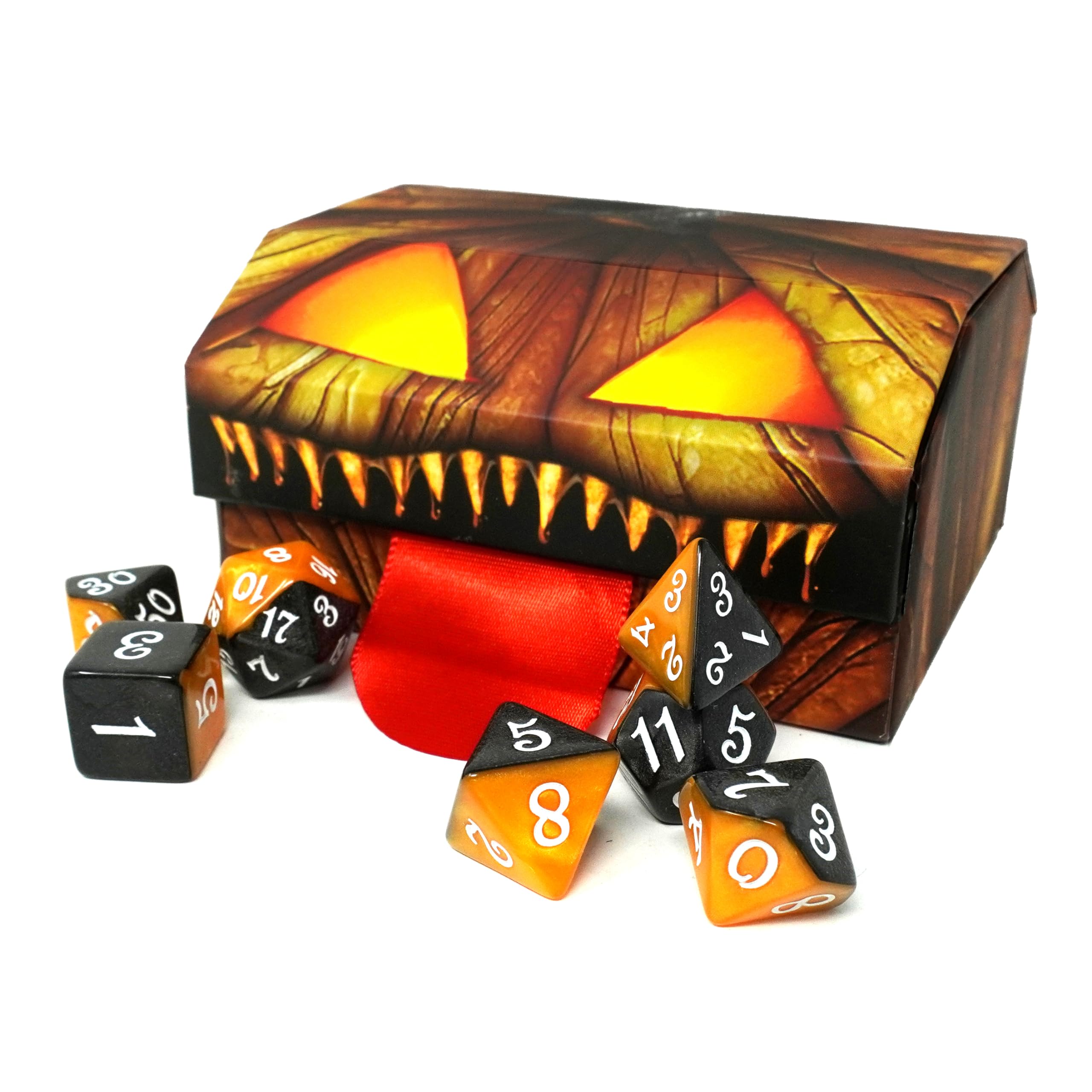 Amazon.com: Mimic Dice - 7-Piece Acrylic RPG Dice Set Including a Mimic ...