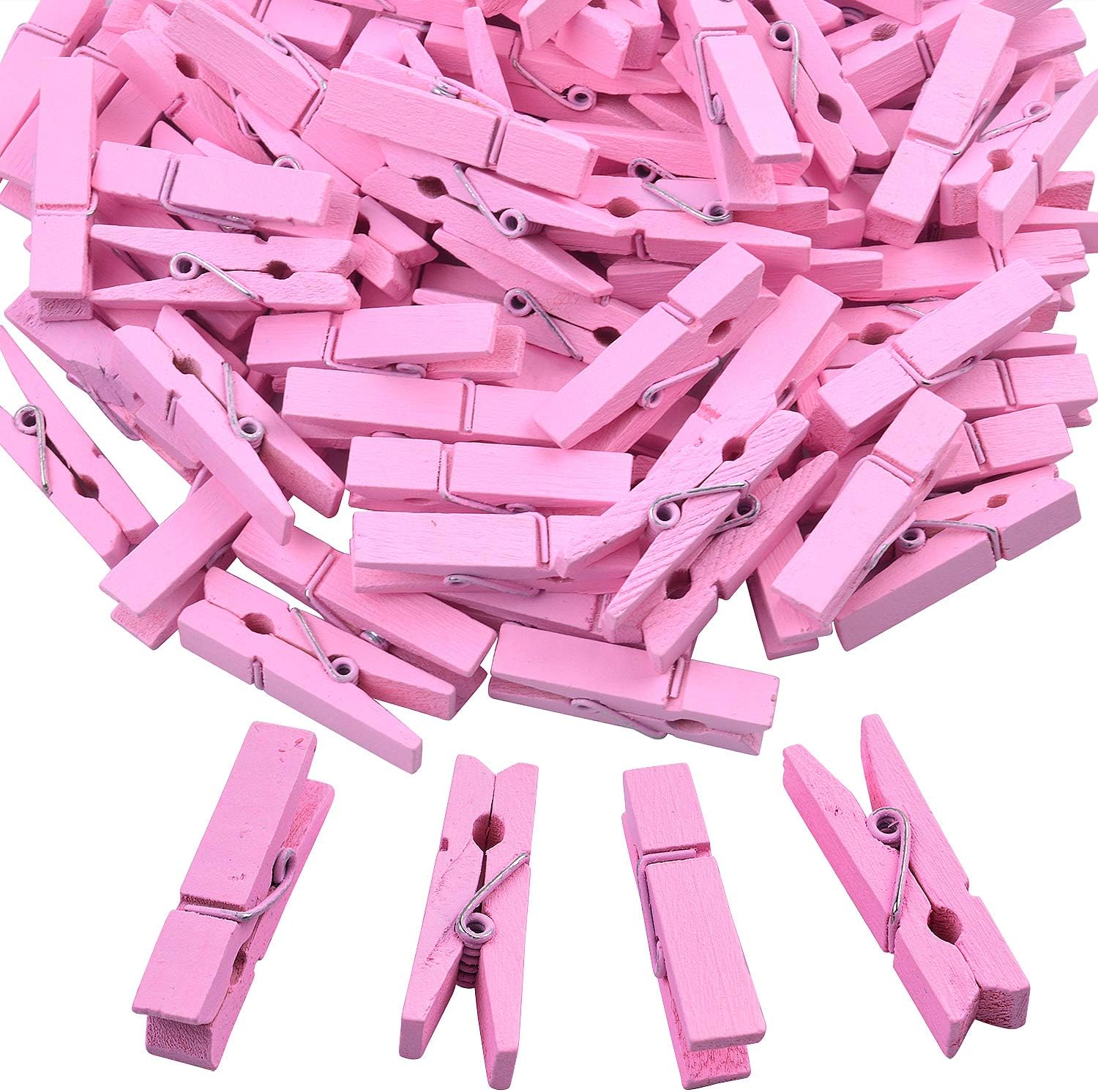 Amazon.com: 100 Mini Clothes Pin for Baby Shower Girl Game, 1.37 Inch ...