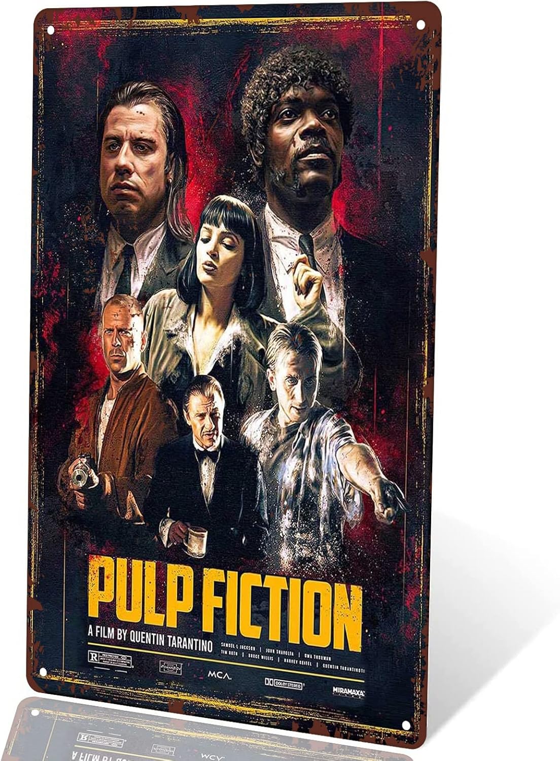 Amazon.com: Classic Movie Pulp Fiction Posters Metal Tin Sign Direction ...