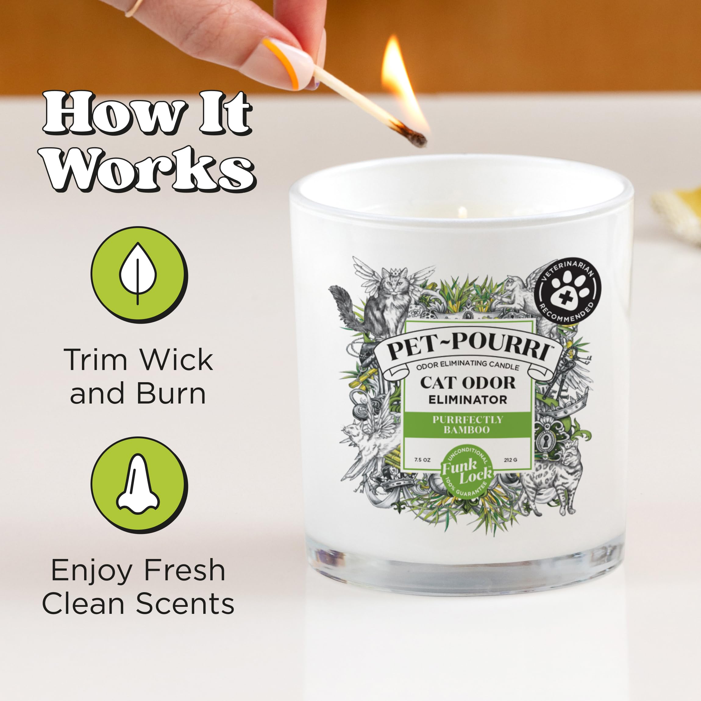 Snapklik.com : Pet-Pourri Purrfectly Bamboo Cat Deodorizer Candle Cat ...