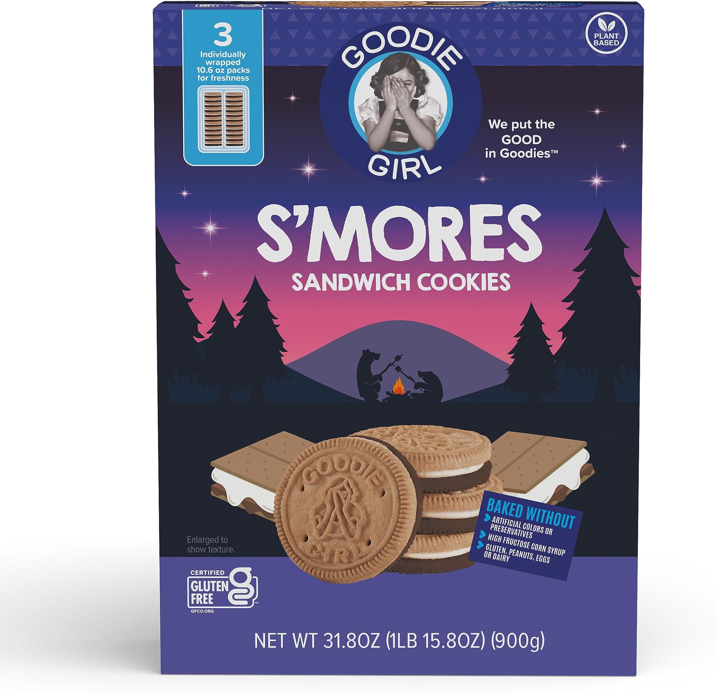 Amazon.com: Goodie Girl Cookies, Smores Sandwich Cookies | Gluten Free ...