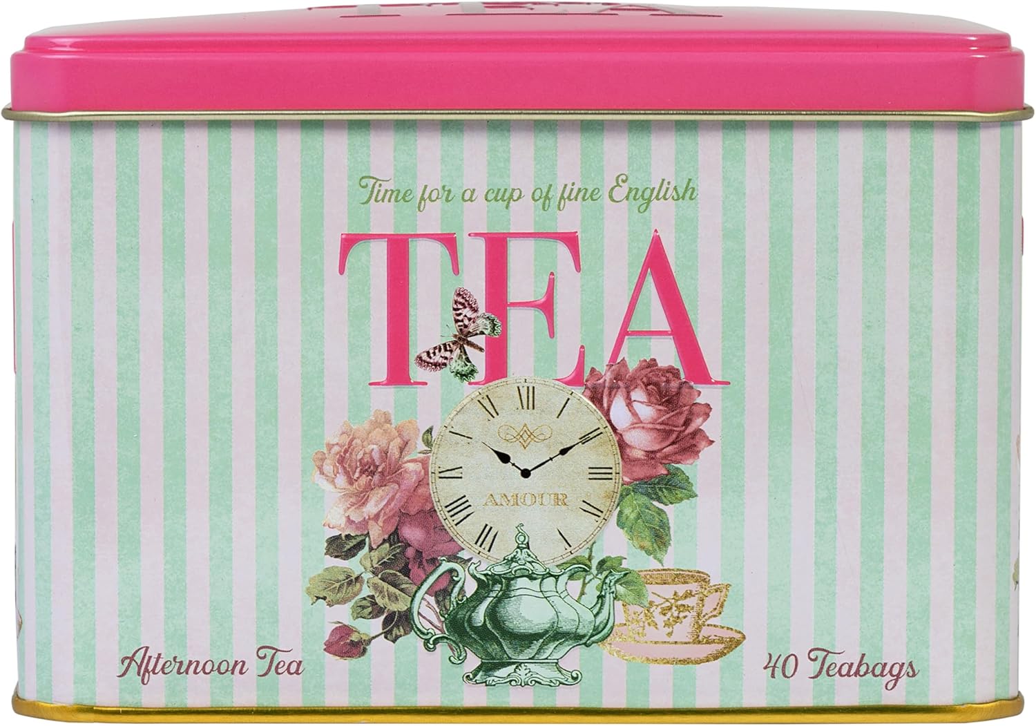 New English Teas Boîte à thé vintage avec 40 sachets de thé anglais ...