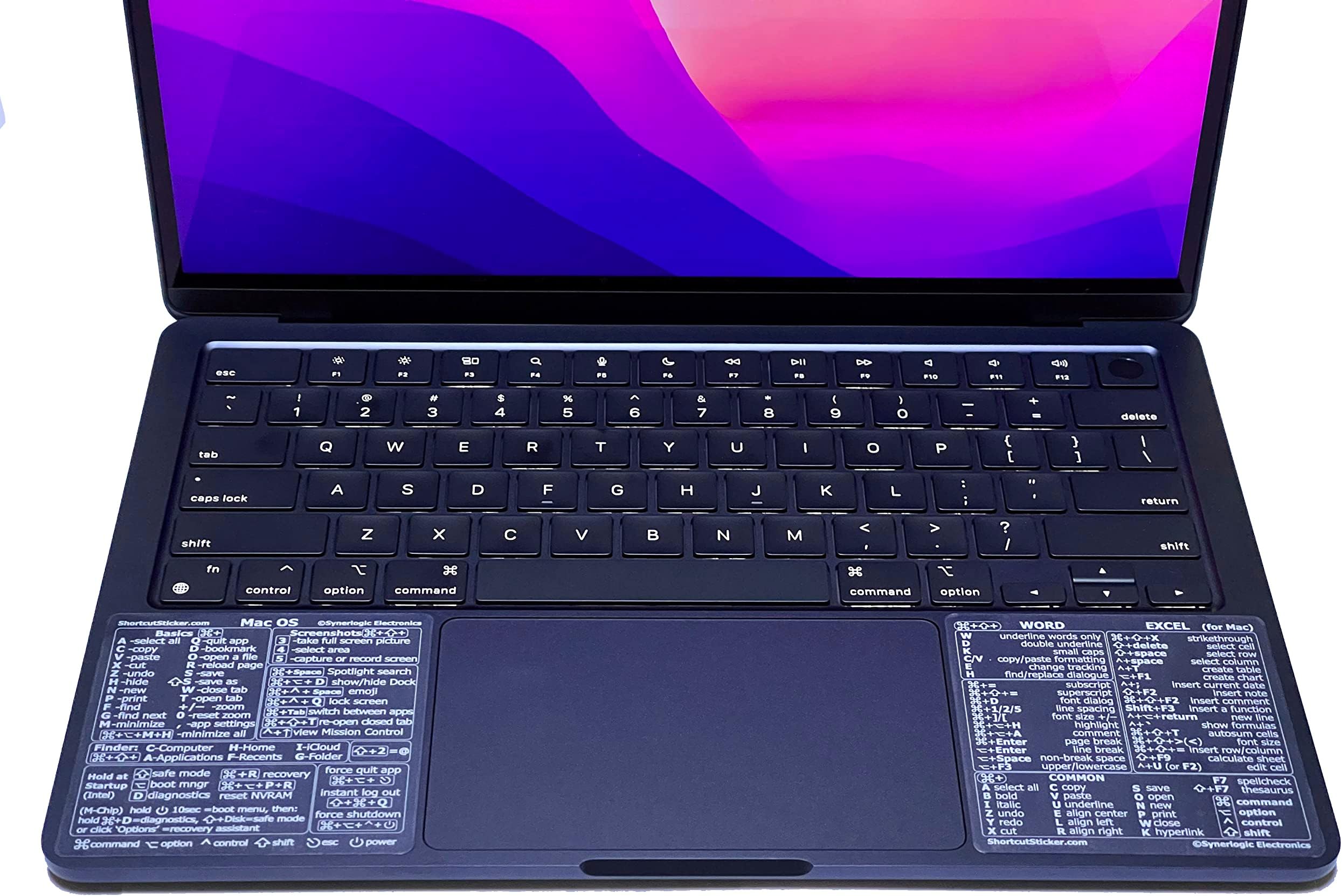 Amazon.com: 2 Pcs Clear Vinyl Mac Quick Reference Keyboard Shortcuts ...