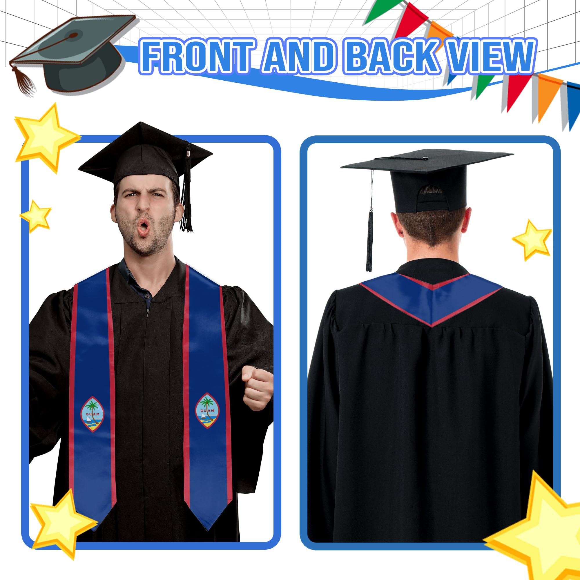 Snapklik.com : Guam Flag Graduation Stole Guam Flag Graduation Sash ...