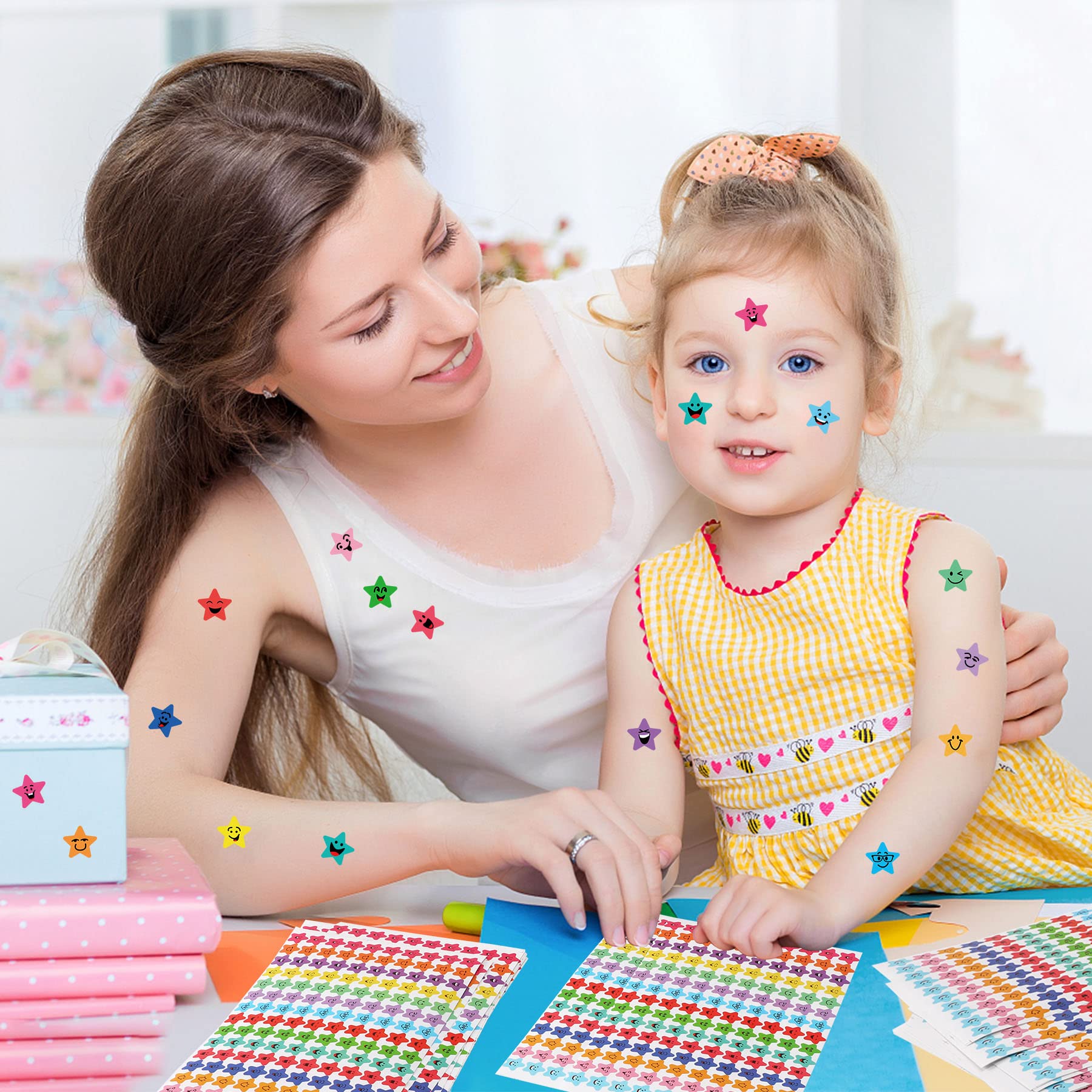 Snapklik.com : Star Stickers, 6750Pcs Happy Smile Face Stickers 15 ...