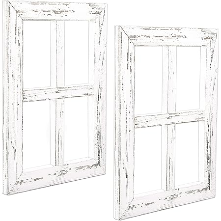 Amazon.com: 2 Packs Rustic Wood Window Frame Wooden Cathedral Arch ...