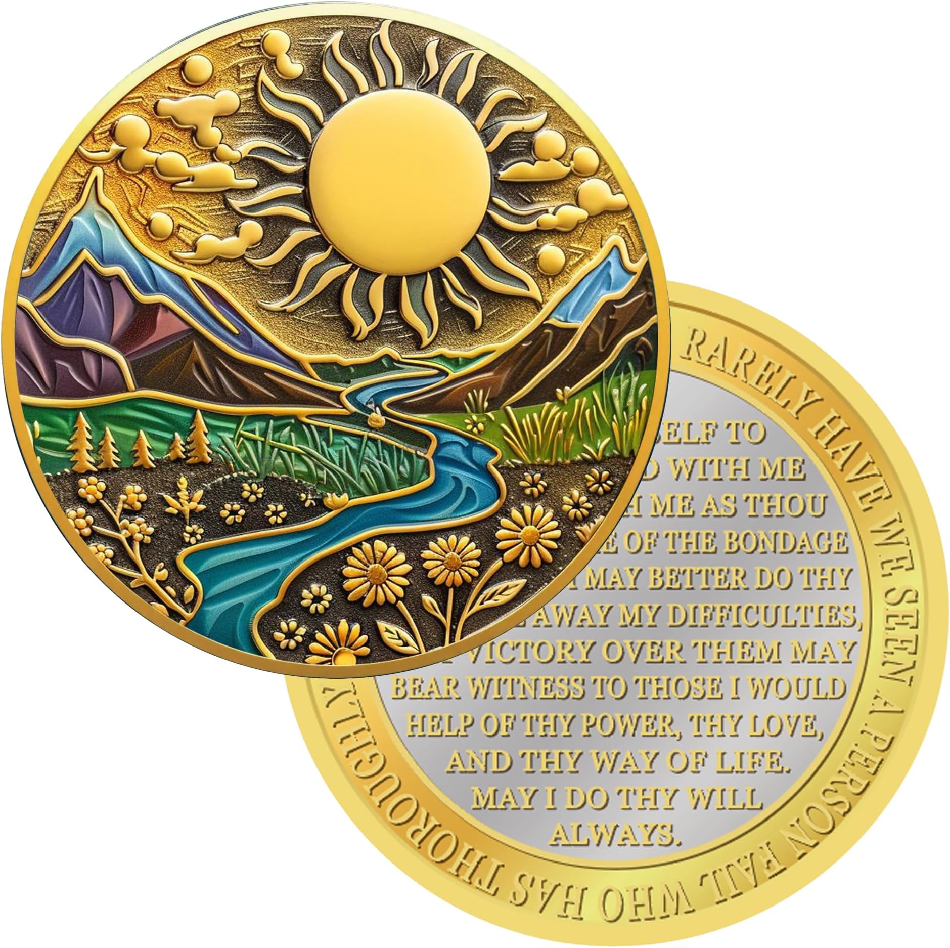 Amazon.com: Affirmation Sobriety Coin Gift Set | Sunlight AA Chip ...