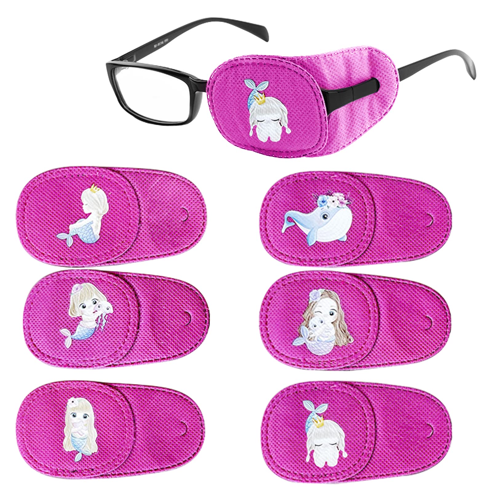 Amazon.com : Mvwarj 6 Pack Kids Eye Patches for Glasses, Girls Left ...