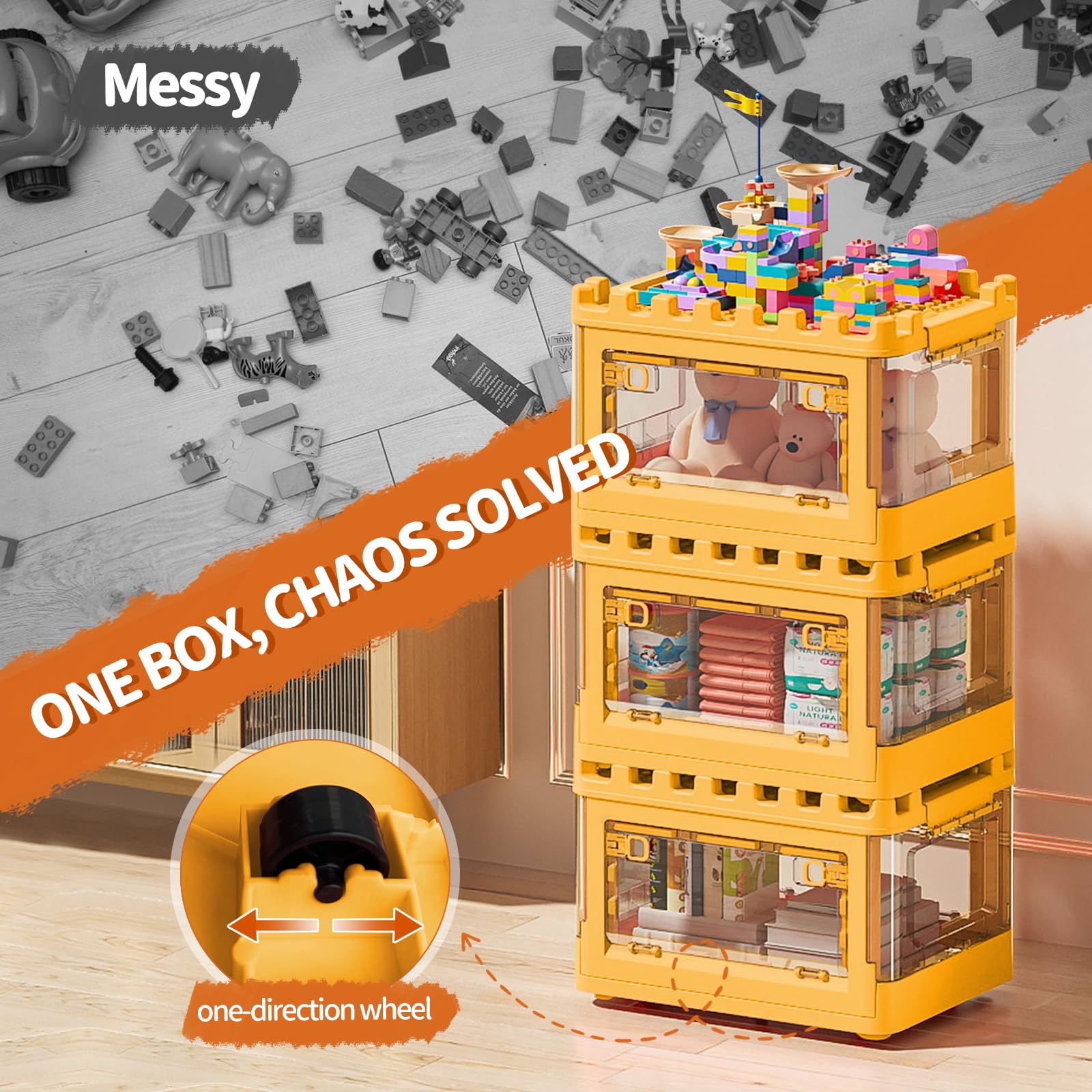 Snapklik.com : Lego Duplo Storage Collapsible Storage Box For Lego ...