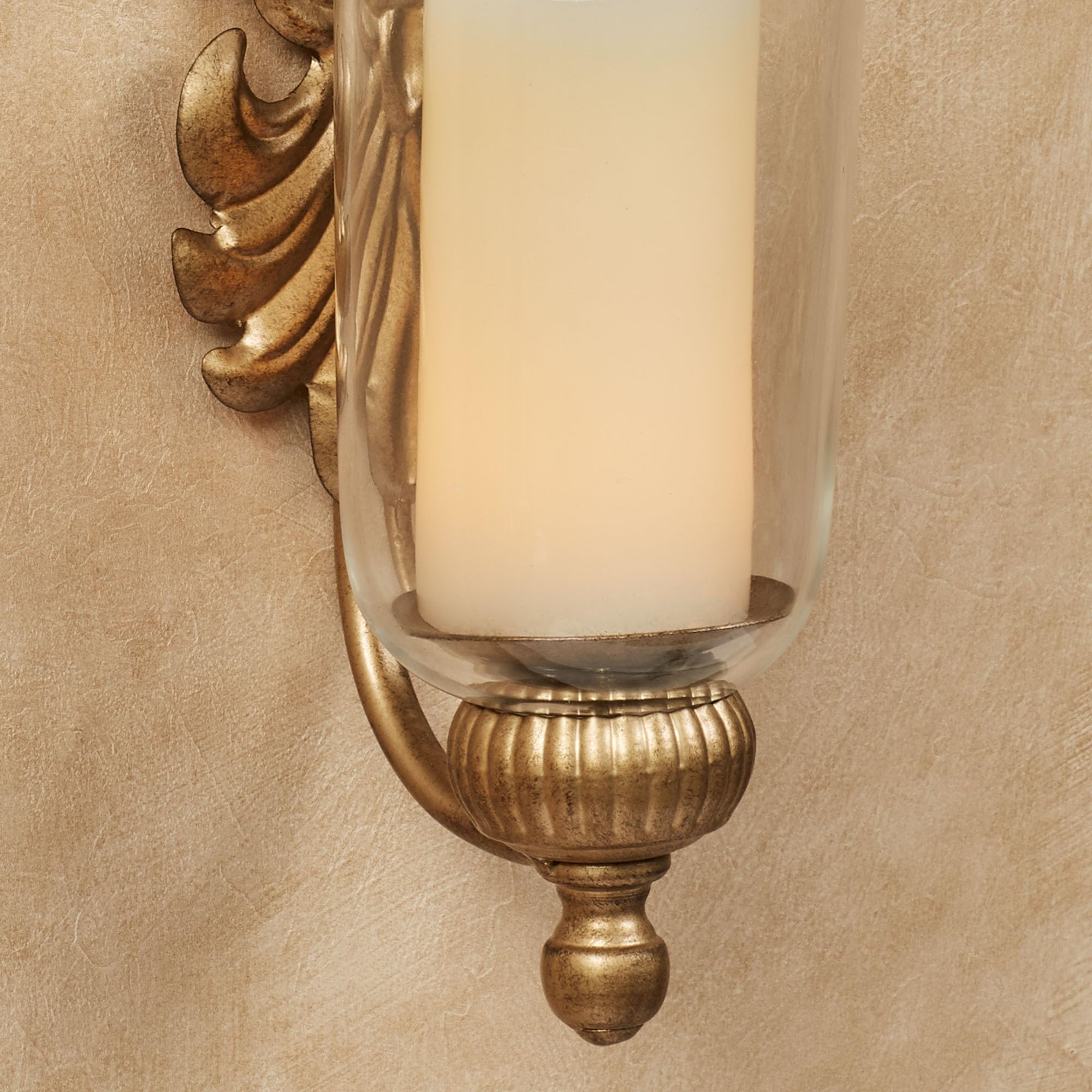 Antique Gold Pillar Wall Sconces Candle Holder/2 Piece Candle Sconce