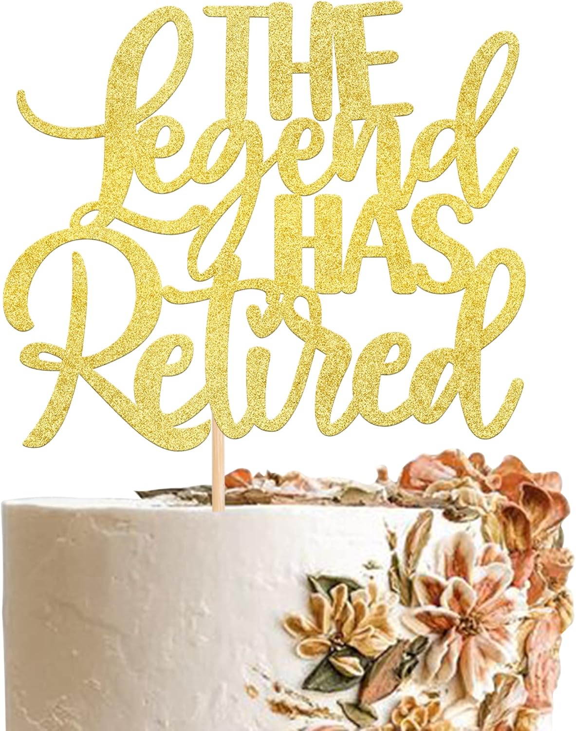 Amazon.com: 1 Pack The Legend Has Retired Cake Topper Glitter We Will ...