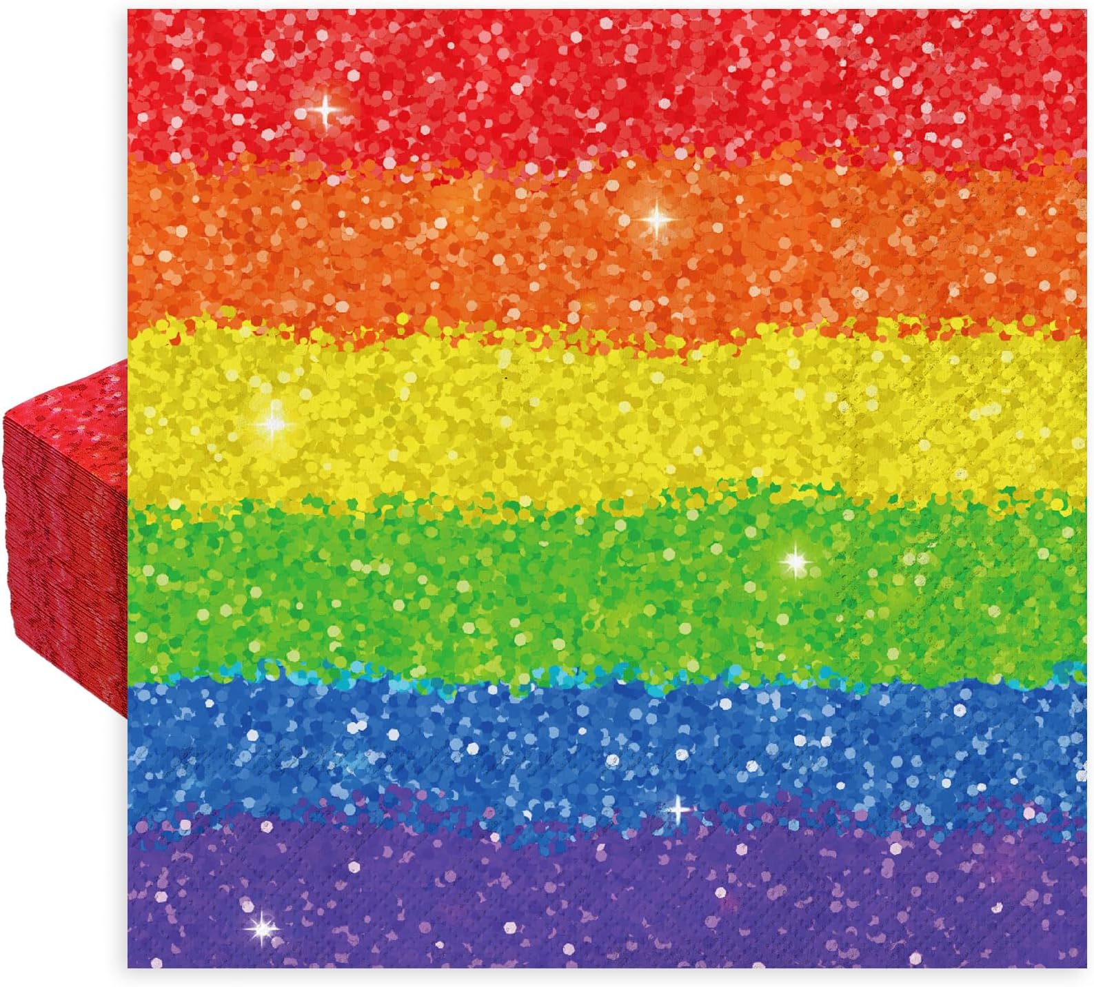 Amazon.com: 100 Pcs Pride Rainbow Napkins Paper Disposable Rainbow ...