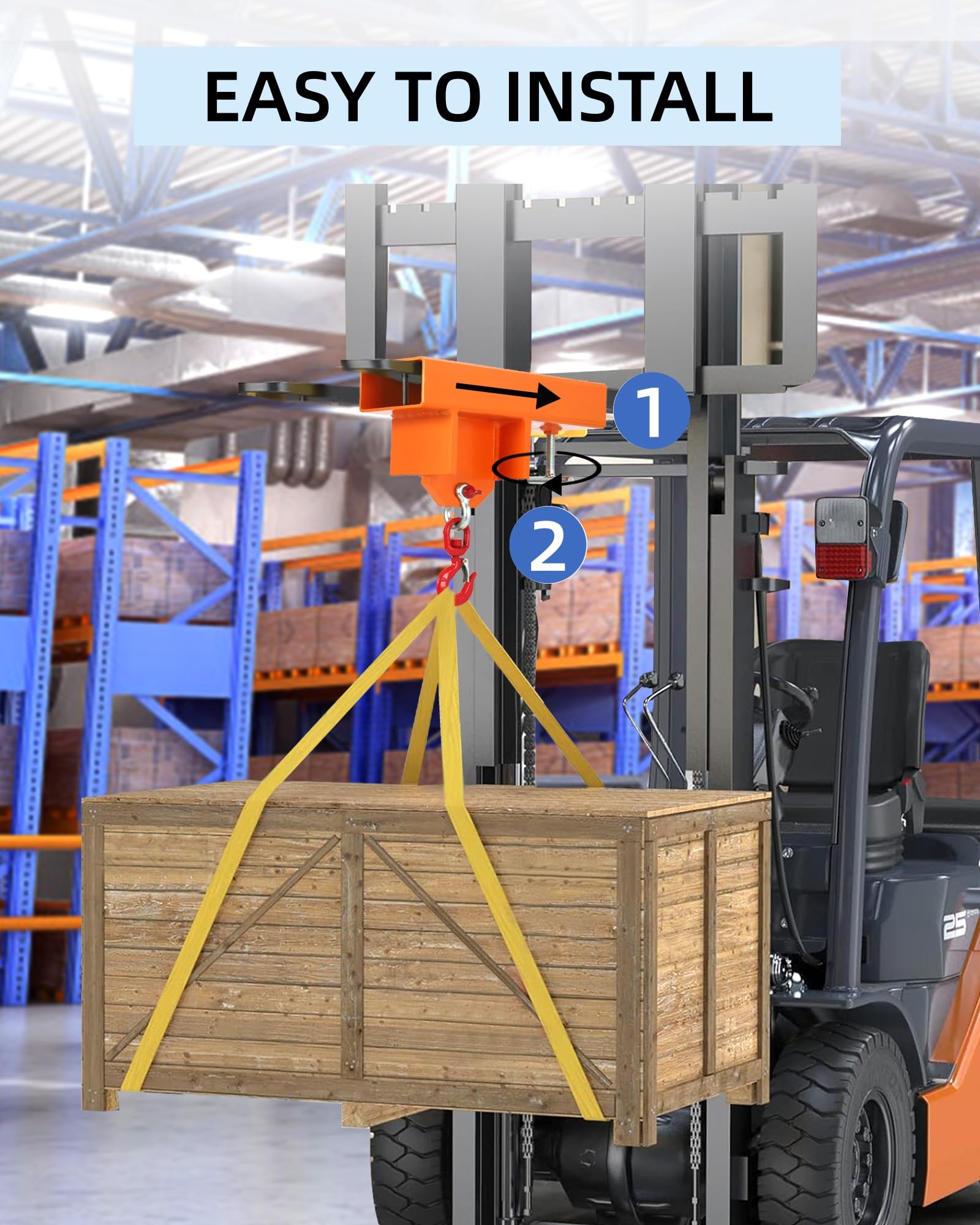 Snapklik.com : GARVEE Forklift Lifting Hook Attachment, 2200lbs ...