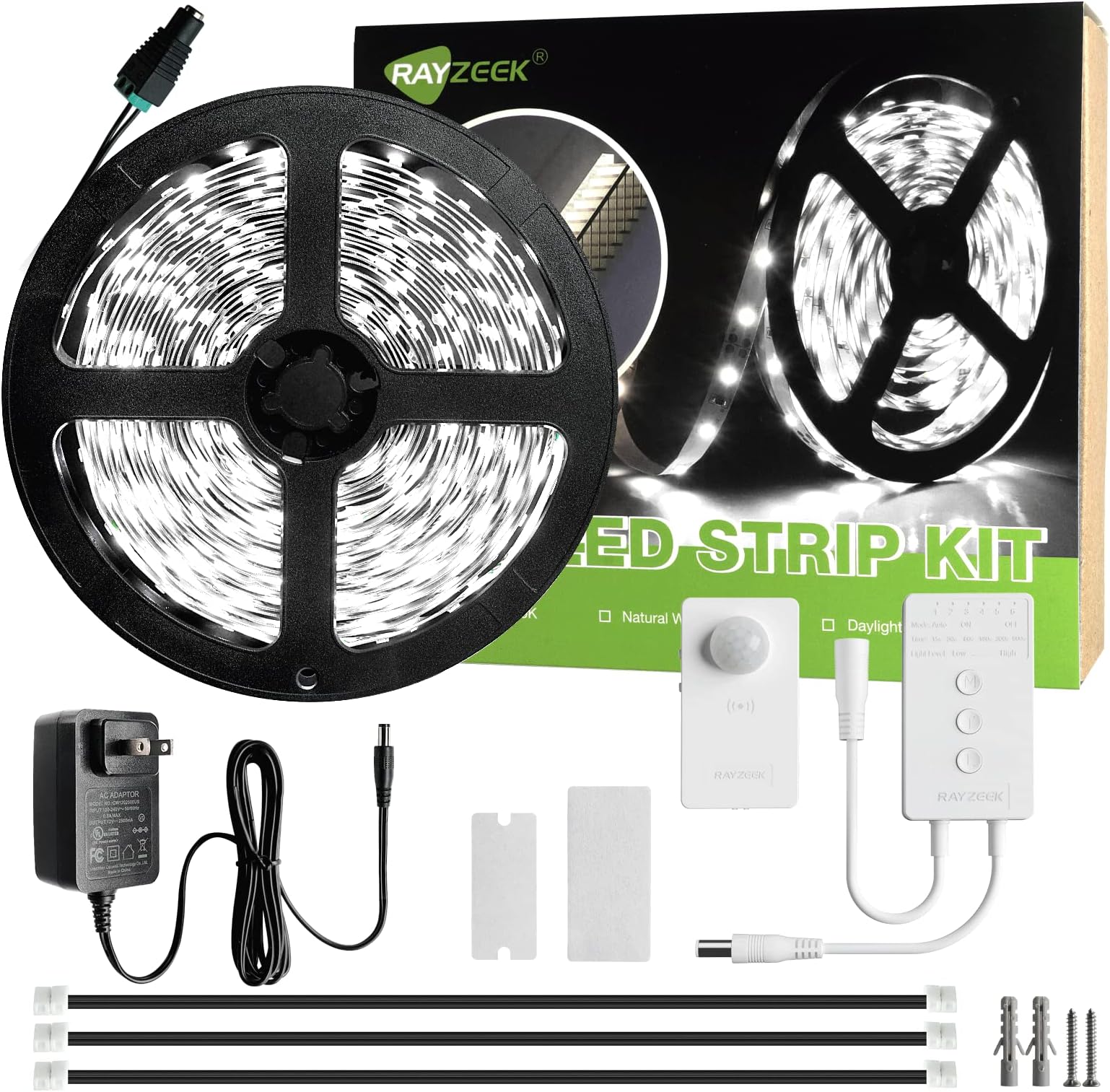 Amazon.com: RAYZEEK Wireless Motion Activated LED Strip Lights Kit,19 ...