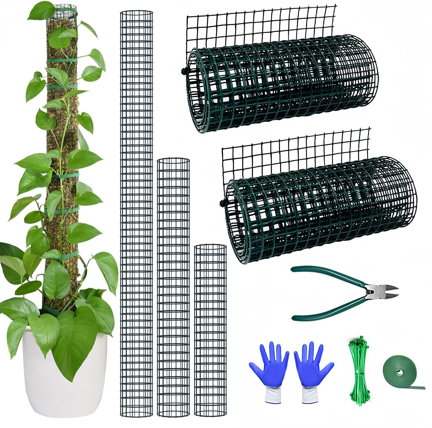 Amazon.com : 10ft/20ft/40ft DIY Metal Mesh Sphagnum Moss Pole Monstera ...