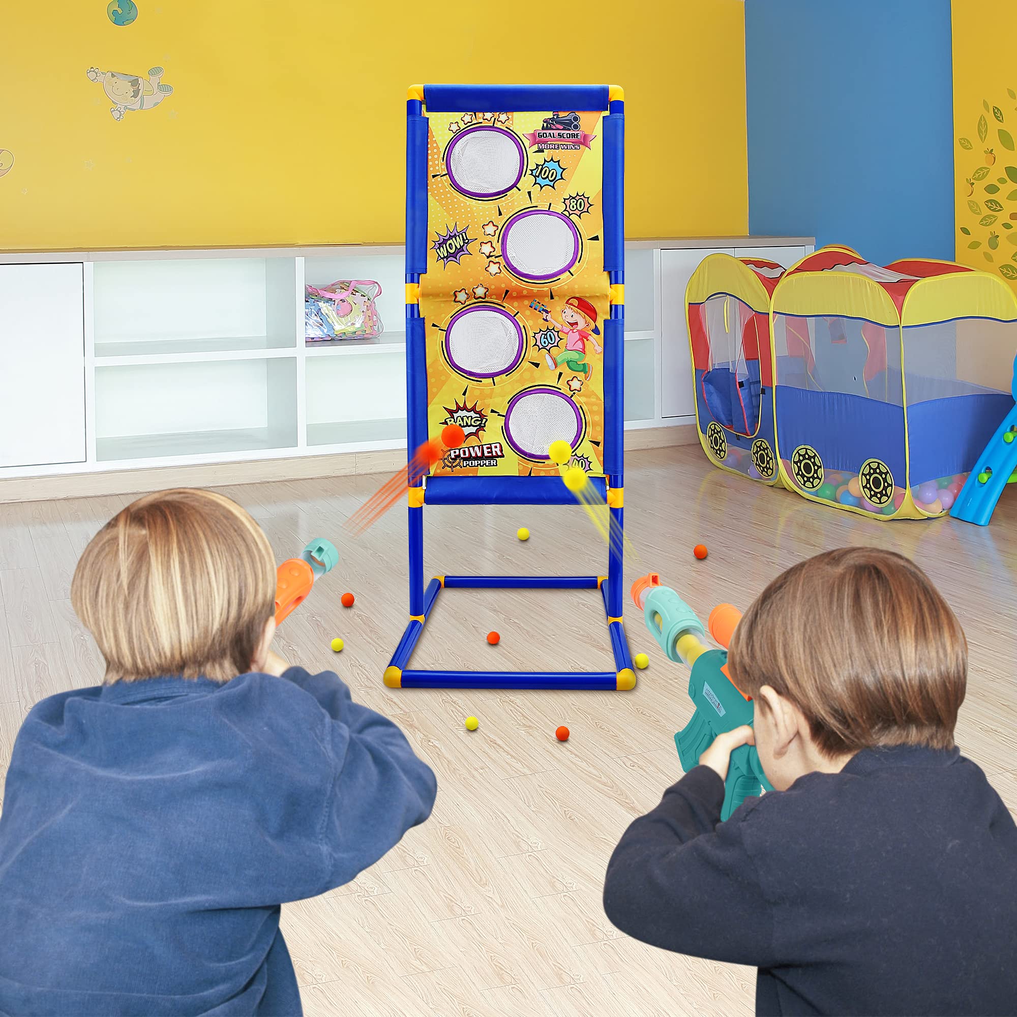 Shooting Game Toy for Boys - 2 Player Toy Foam Blaster Air Guns, 24 ...