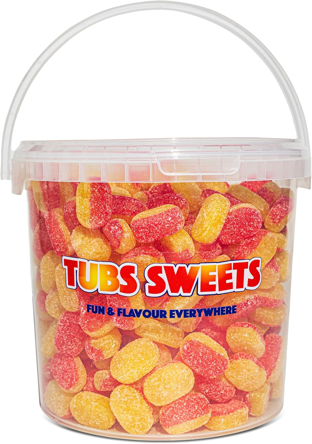 Tubs Sweets Large 3kg Rhubarb & Custard Tub - Bulk Sized Bucket of ...