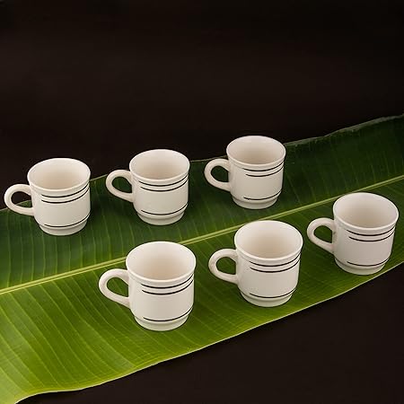 Buy MAYA CREATION® Imported South Indian Style Small White Tea Cup Set ...