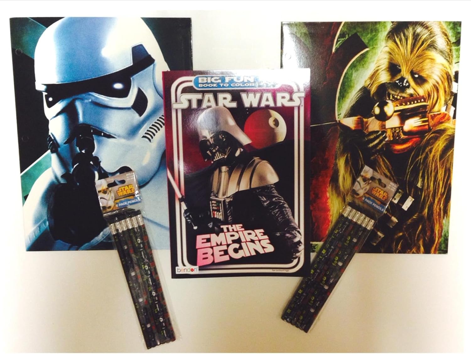 Amazon.com: Star Wars Back to School Supplies Kit ~5 Pieces: 2 Pocket ...